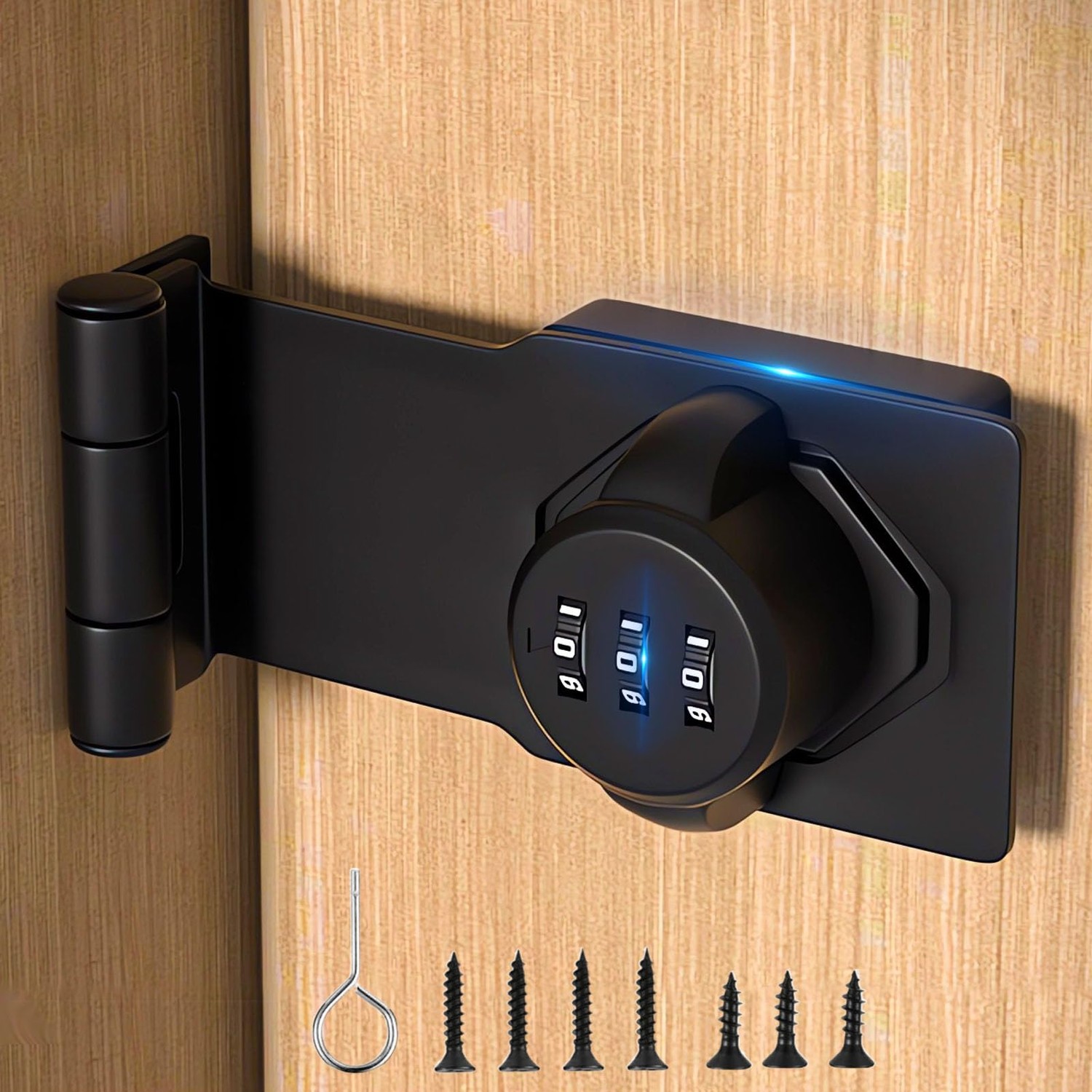 90 Degree Sliding Barn Door Lock and Latches - Cabinet Password Rotary ...