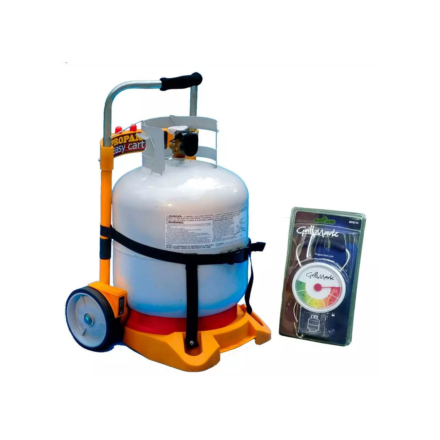 Umbro Propane Easy Cart Tank Carrier for BBQ grill w- 20 lb Scale Fuel ...