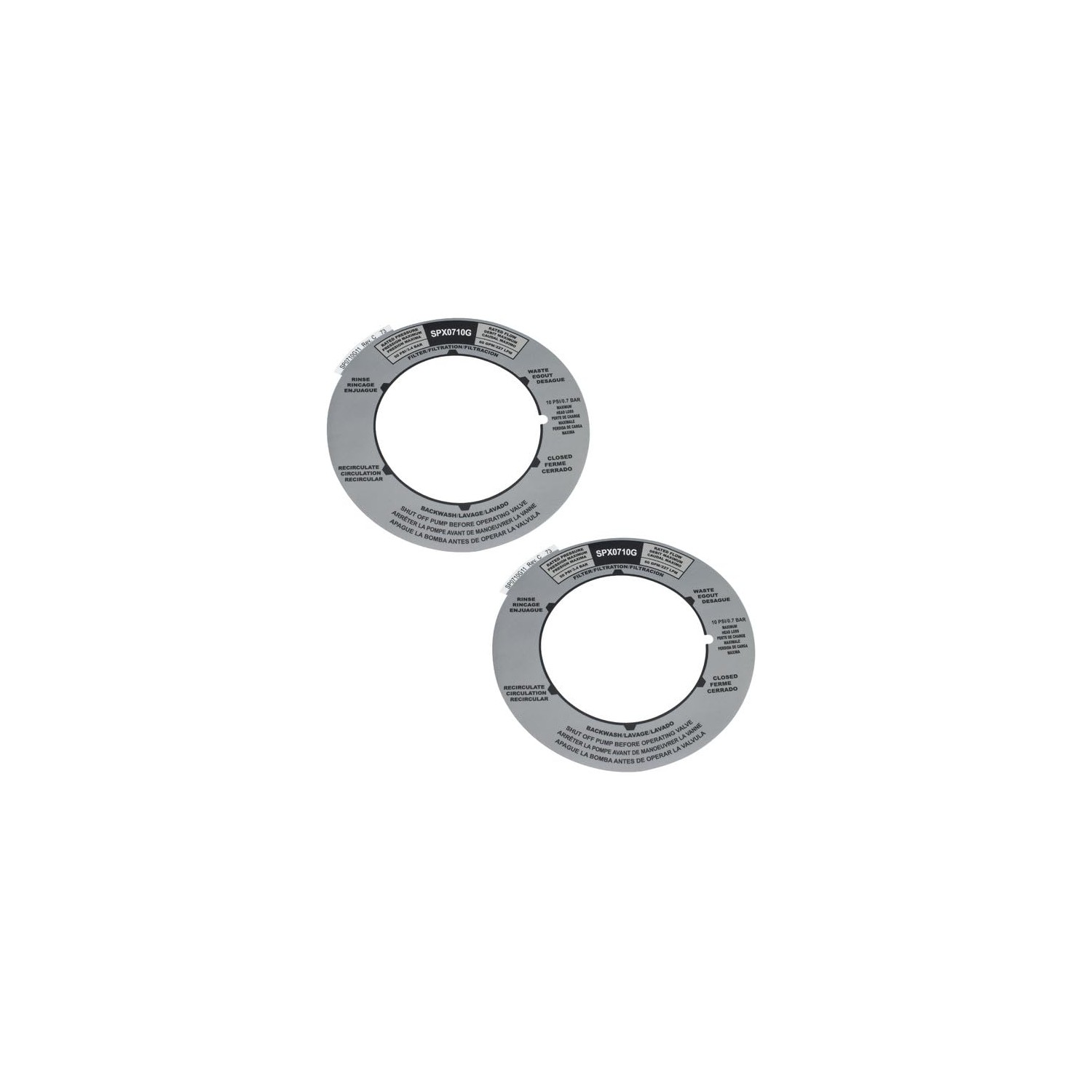 SPX0710G Label Plate Replacement, for Hayward Multiport,Pro,and VL ...