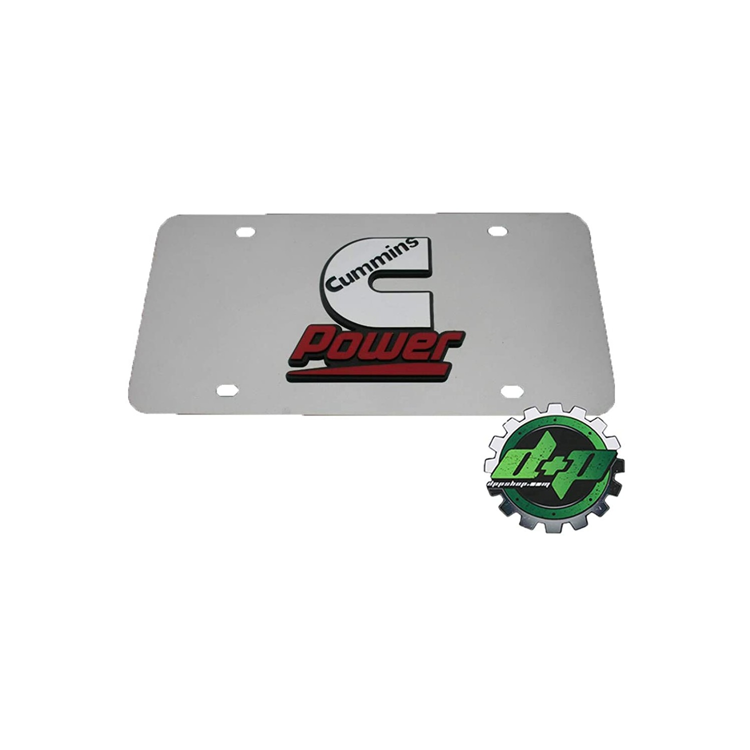 Cummins Power Emblem Stainless Dodge Truck Mirrored License Plate ...