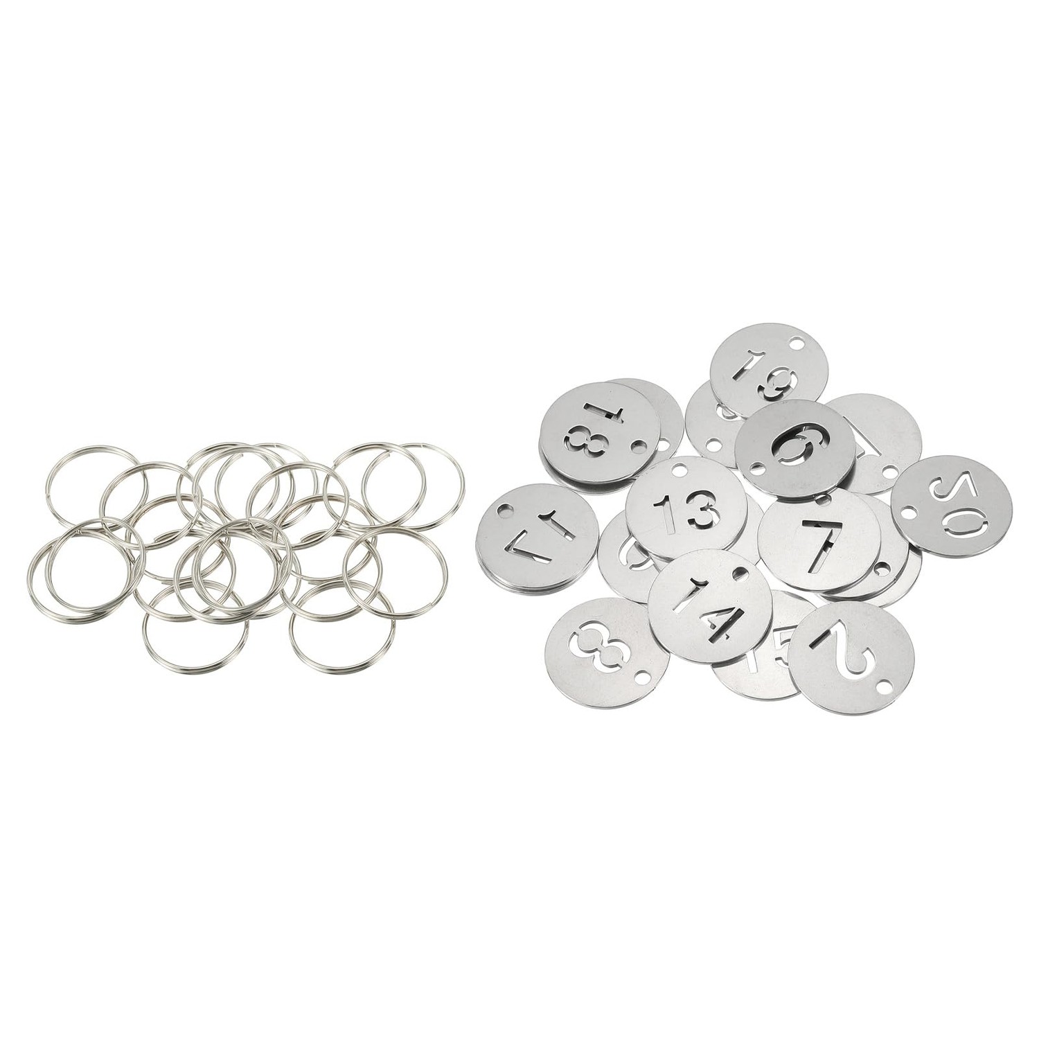 PATIKIL Number Key Tag, 23mm Stainless Steel 1-20 Number ID Tags ...