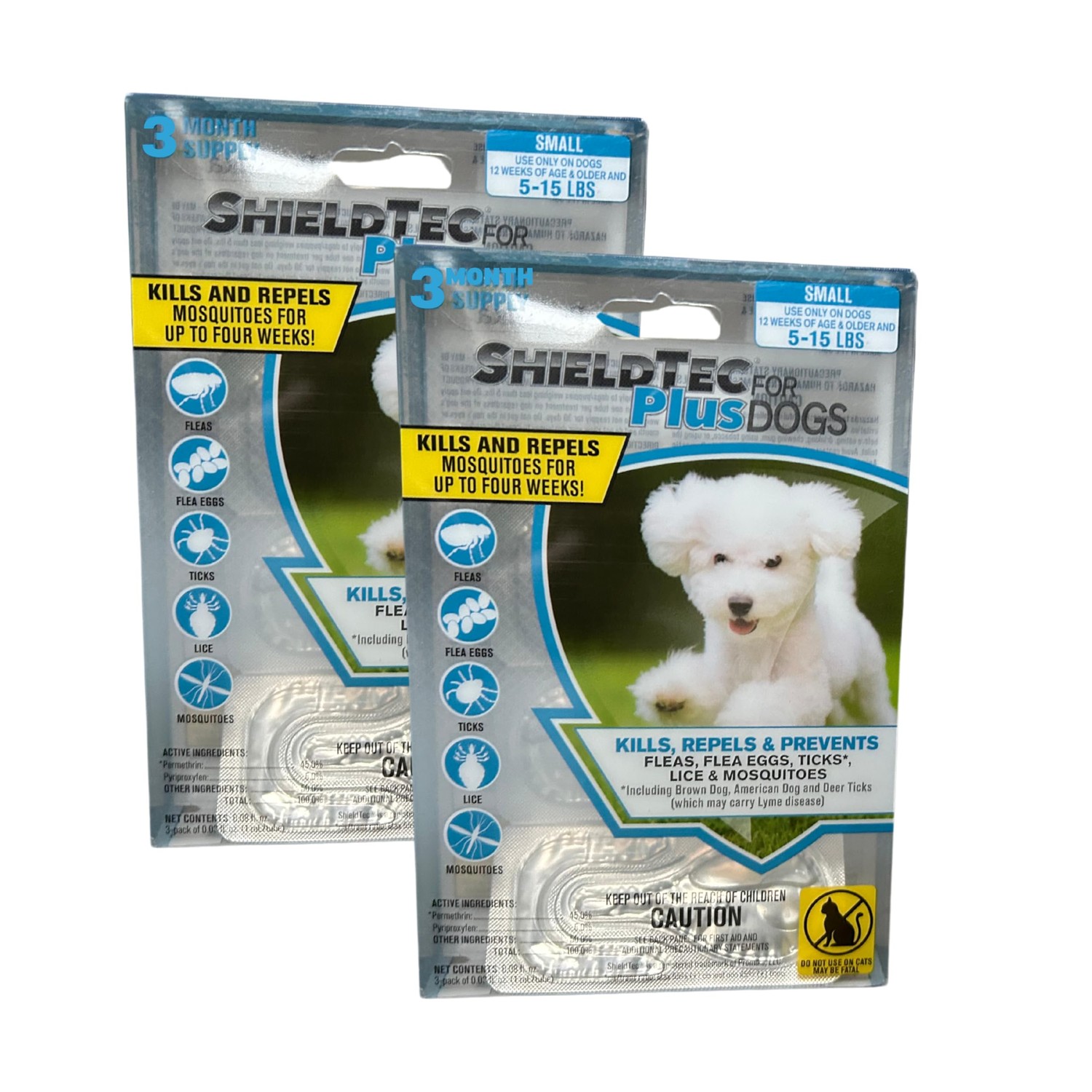 ShieldTec Plus for Dogs (5-15 lbs) 6 Month Supply, Pack of 2 - ibspot.com