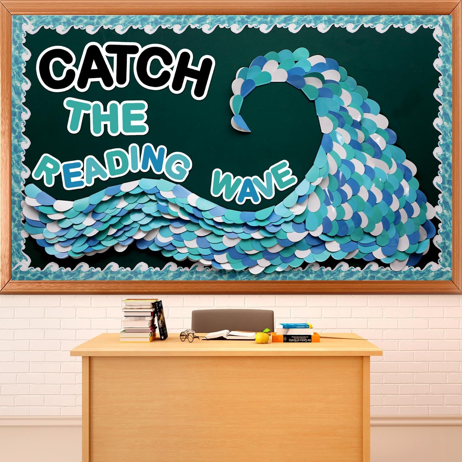 Summer Ocean Reading Bulletin Board Decorations Ocean Waves Theme ...