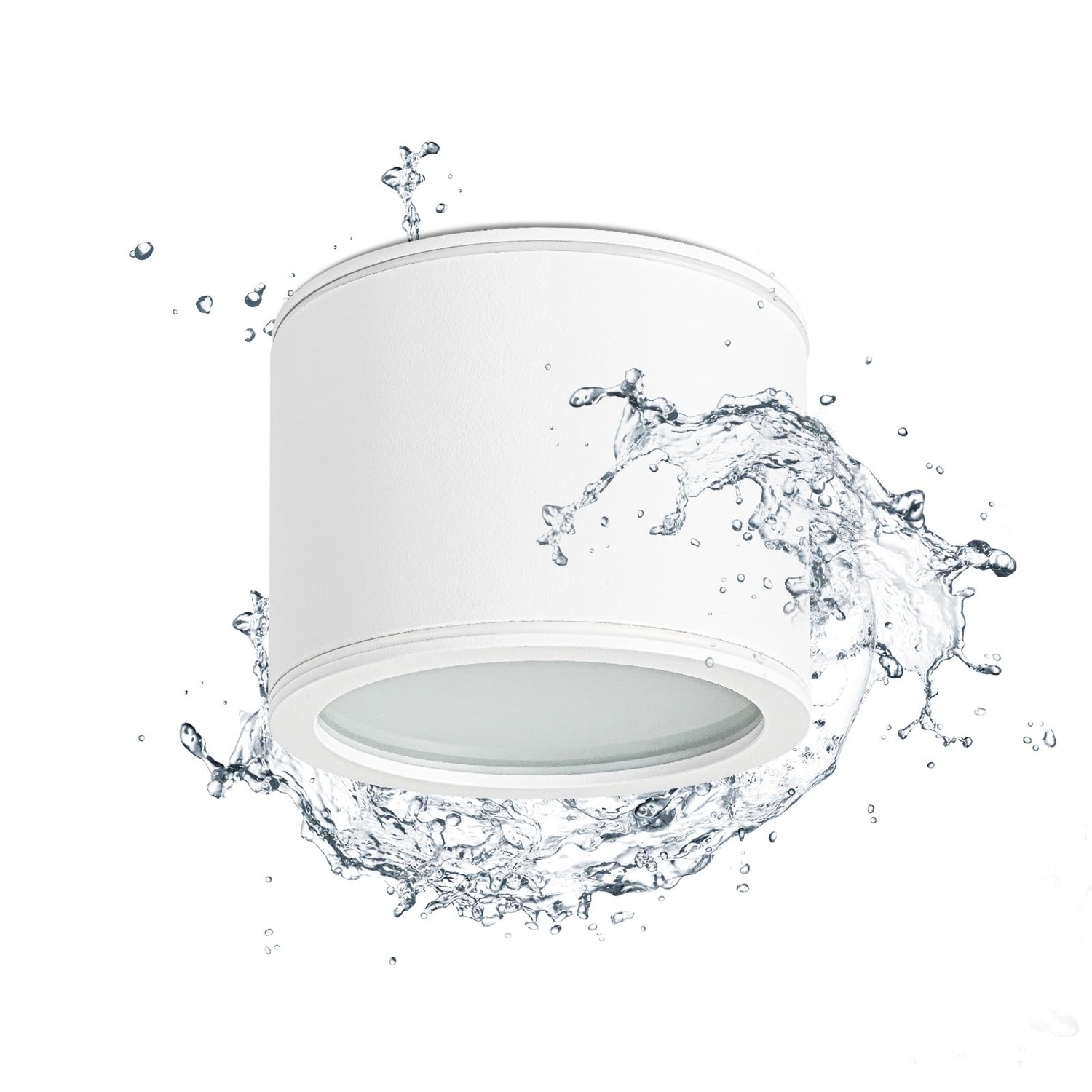 Gleonlux Surface-Mounted Ceiling Spotlight, White, IP44, Surface ...
