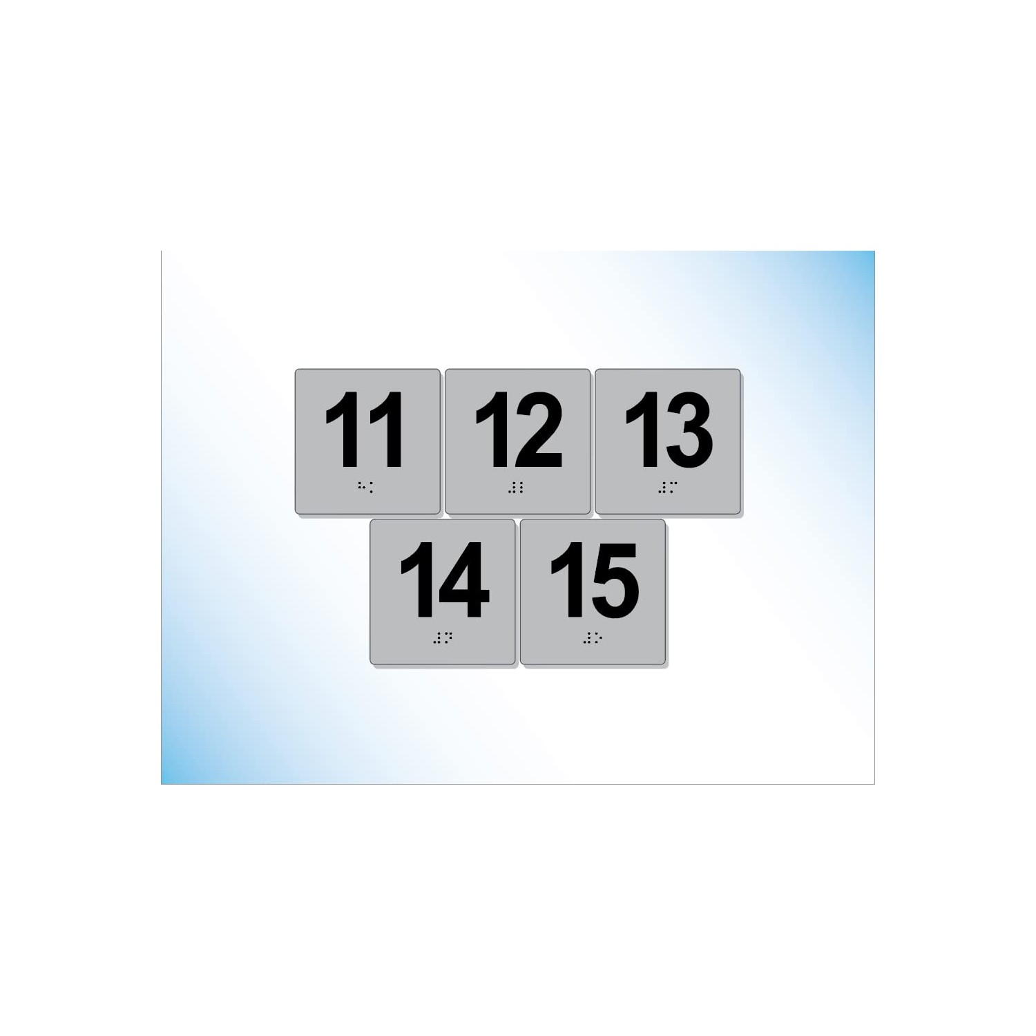 Exam Room Numbers 11-15 - Braille/Tactile Identification Signs Used for ...