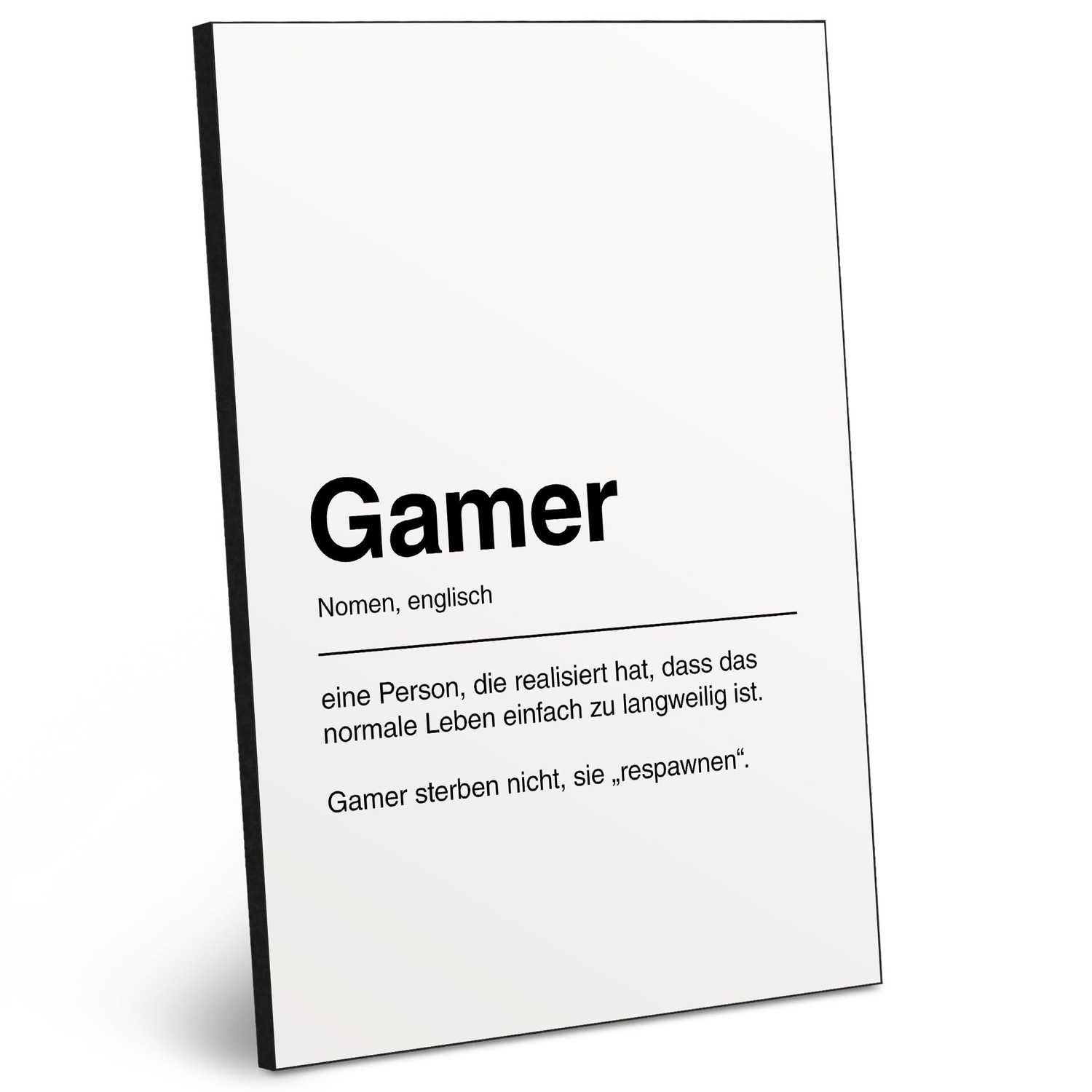 ARTFAVES® Word Explanation Gamer Word Definition Picture as a Gift Sign ...