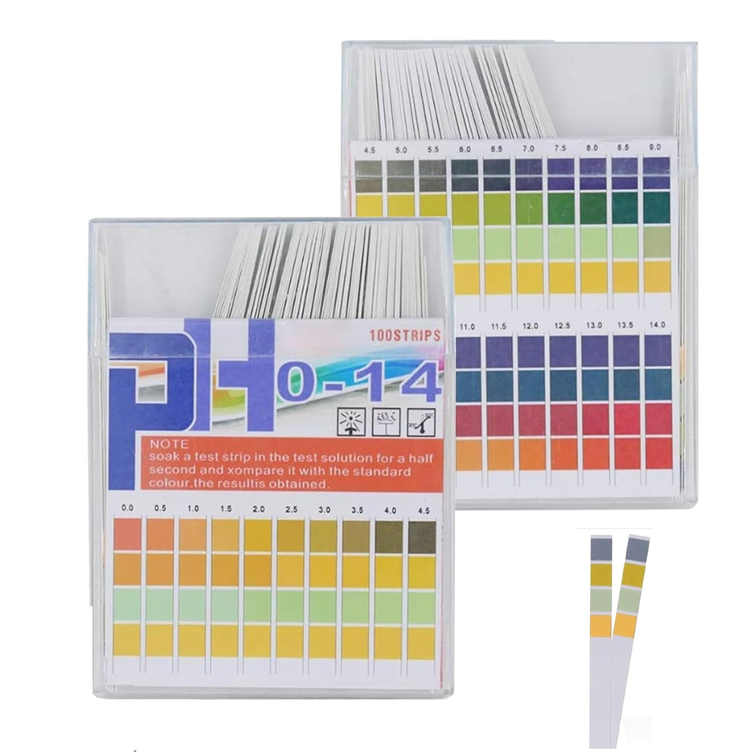 2 Boxes of Acid Base Test Paper (PH Value Test Strips 0-14) Premium ...