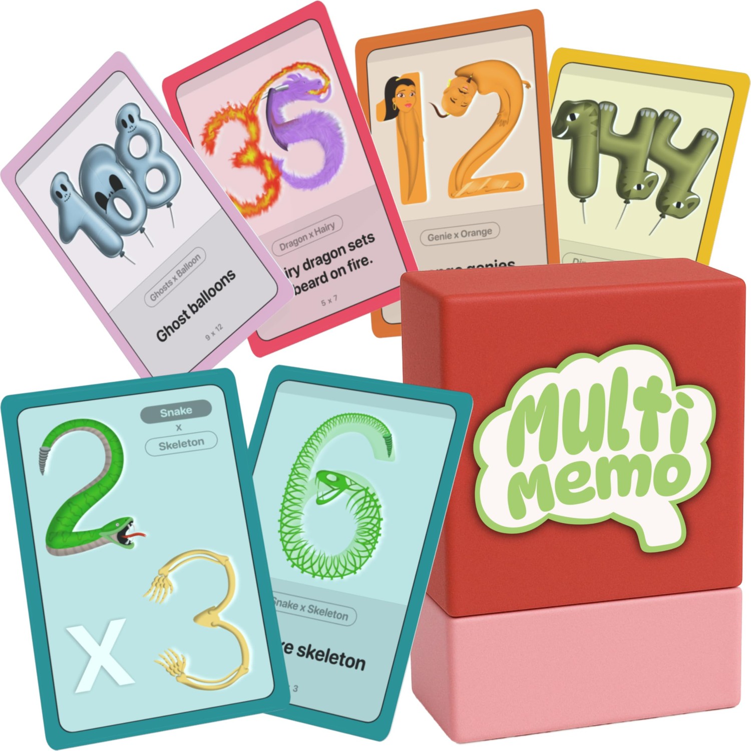 MULTI-MEMO Multiplication Tables Flash Cards – Fun & Easy Memorization ...