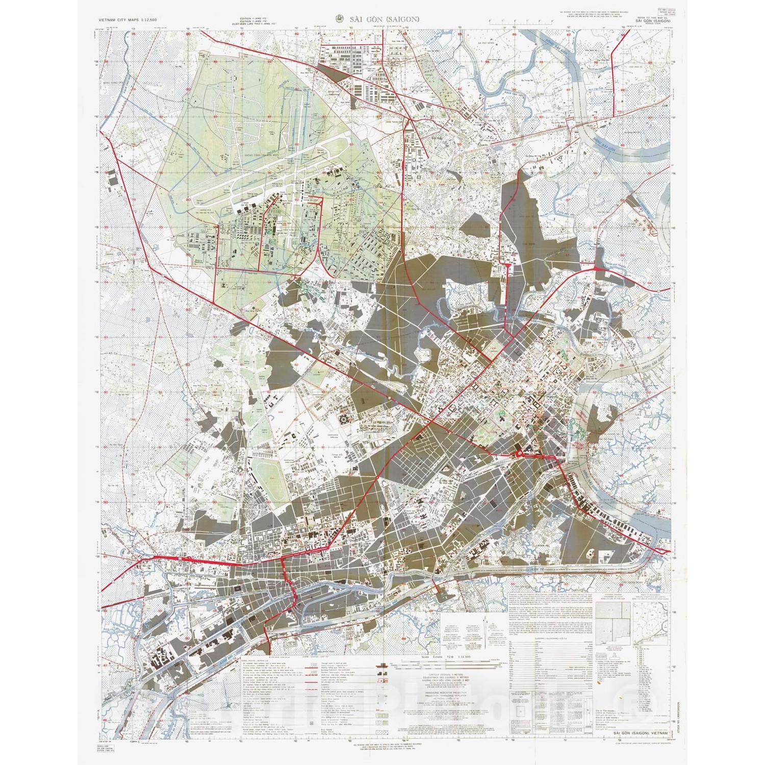 Historic Map - Sai Gon (Saigon) / Map of Saigon (Ho Chi Minh City ...