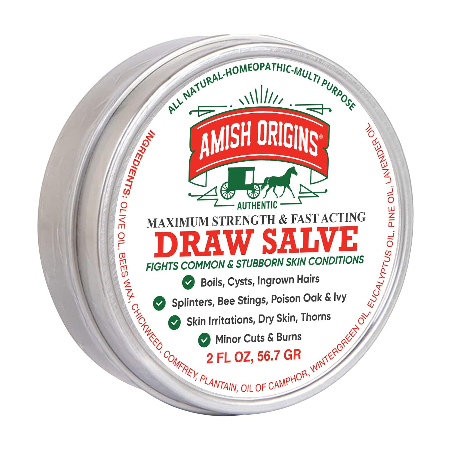 Amish Origins Amish Origins Draw Salve Ointment, 2 oz, for Ingrown Hair ...