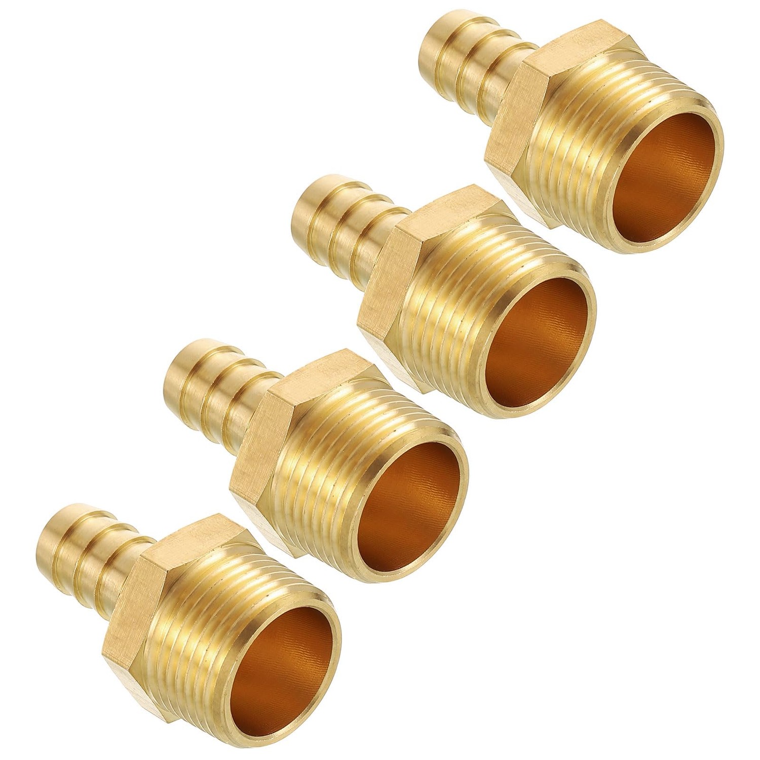 Kozelo Pack of 1 Brass Hose Barb Fittings Adapter Connector 1/2" Hose ...