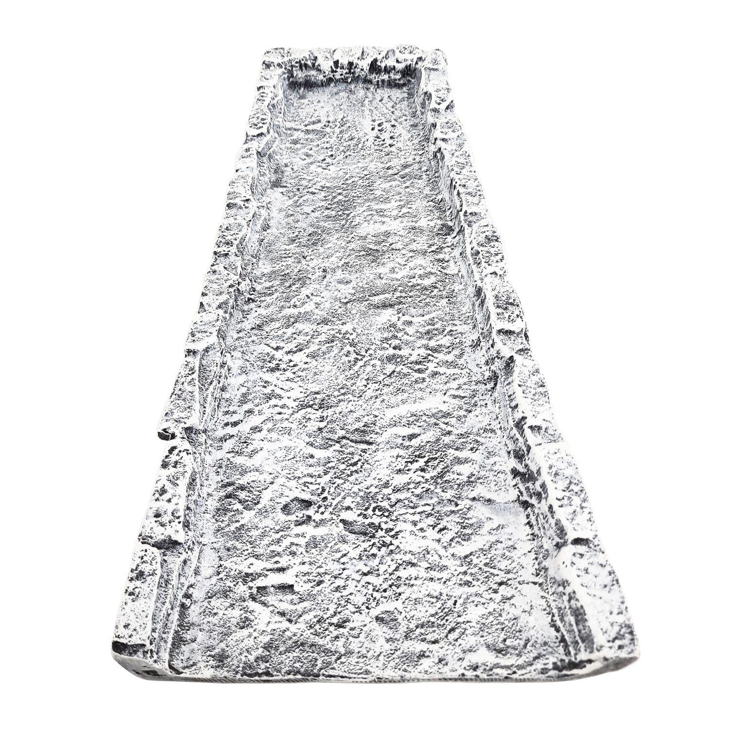 White Slate Stone Rock Cast Aluminum Metal Downspout Gutter 24 in ...