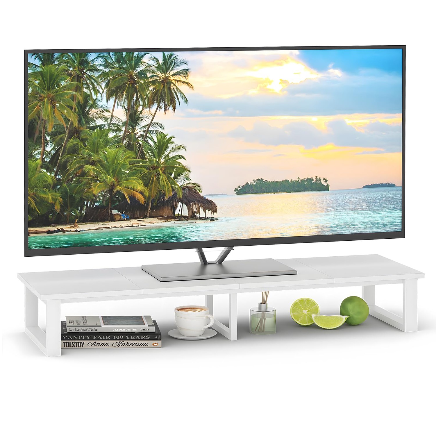 aboxoo 47" Large TV Riser for 32-60 inch TV, TV Riser Stand Shelf with ...