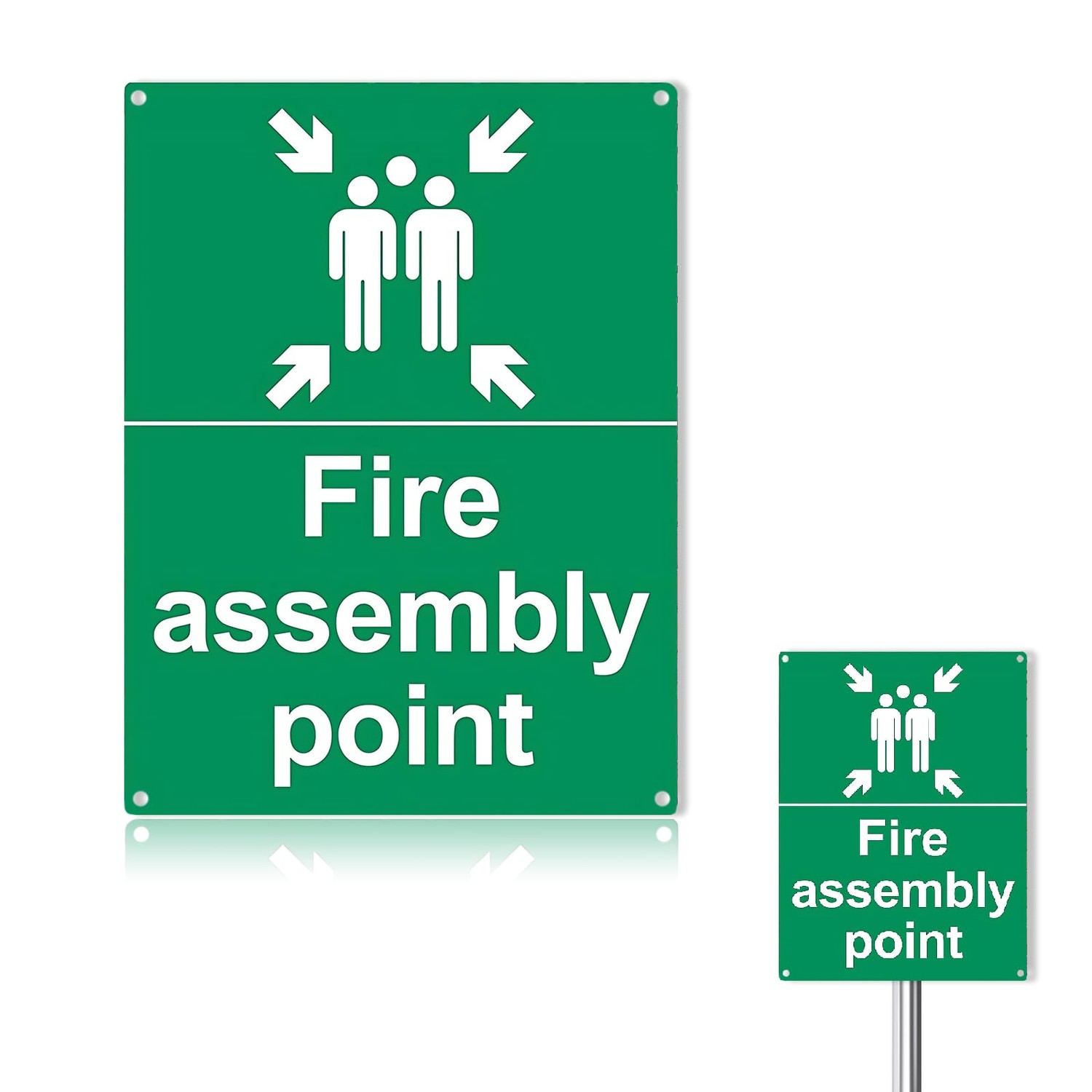 Fire Assembly Point Sign,300 x 200mm Plastic Fire Safety Signs,Health ...
