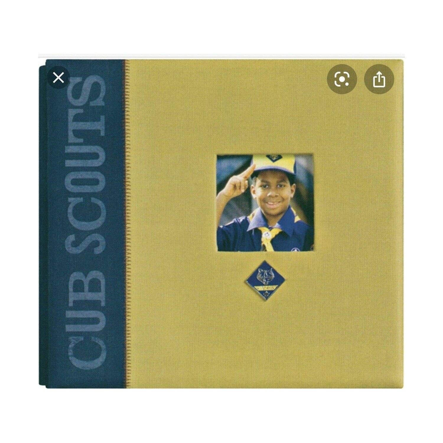 Cub Scout Scrapbook Album with Window & Metal Emblem 12x12 inch-Photo ...
