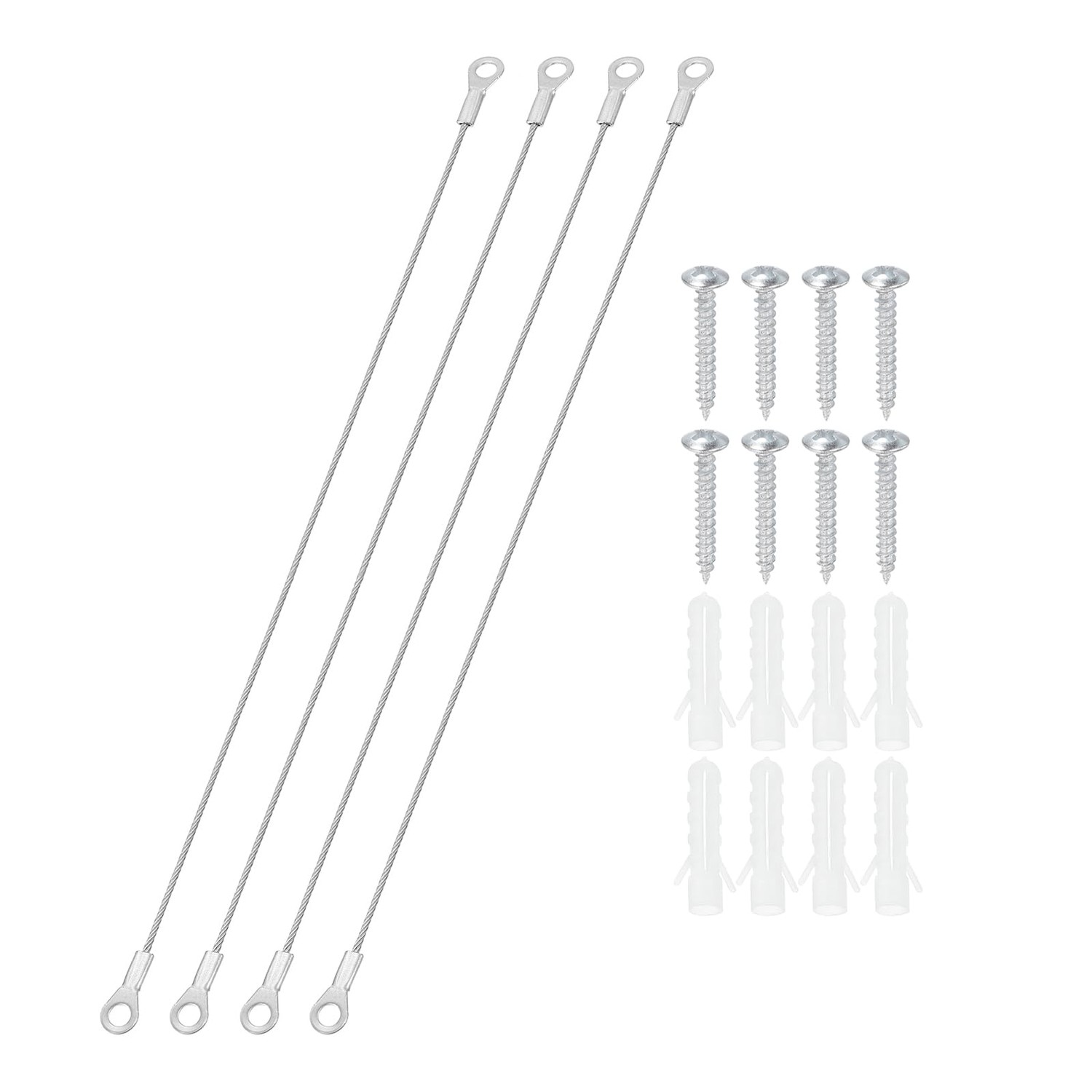 PATIKIL Cabinet Door Restraint Kit 1.5mm x 30cm, 4 Pack Stainless Steel ...