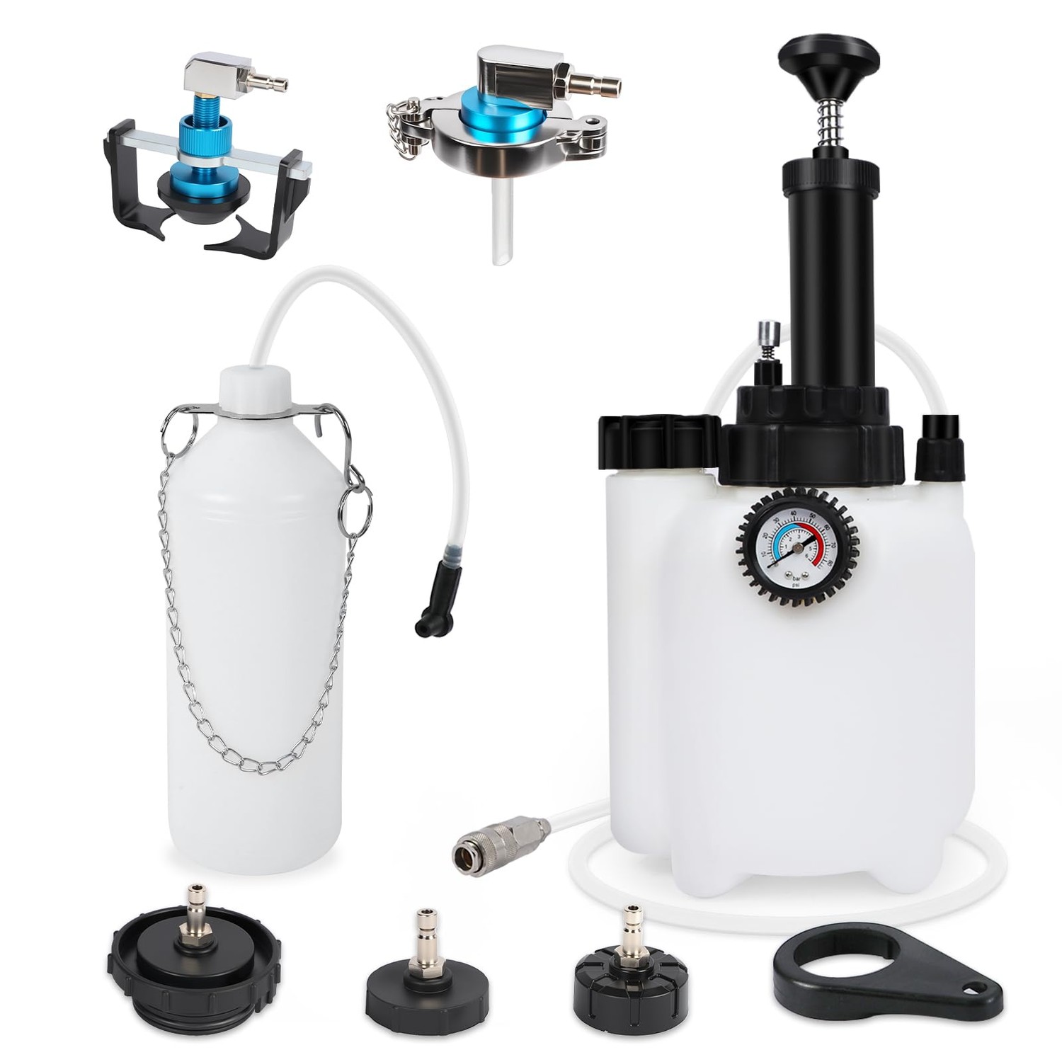 PLAYOCCAR Brake Fluid Pump Kit，3L Brake Bleed Kit Manual Brake Bleed ...