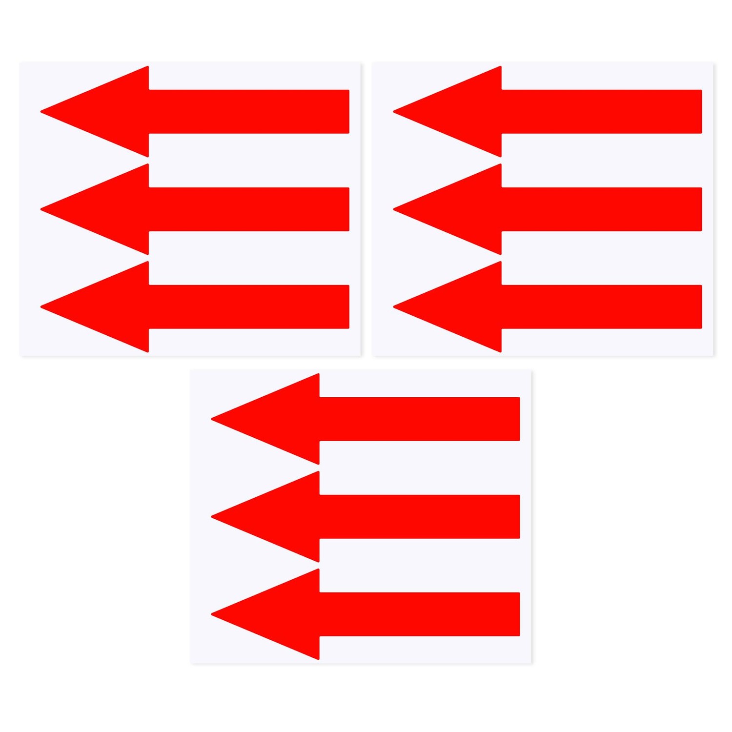 9 Pcs Red Arrow Stickers for Signs Adhesive Arrows Sings Directional ...