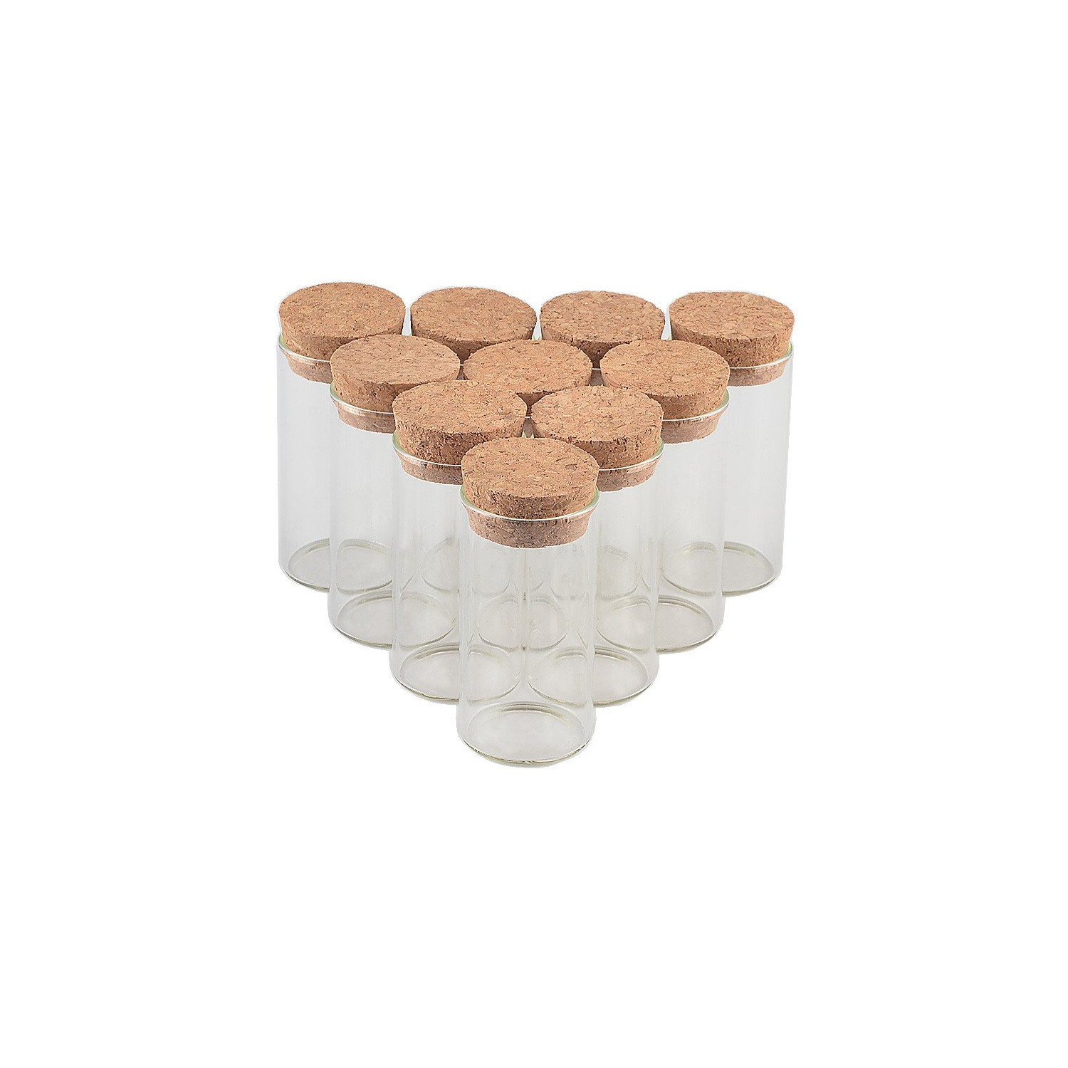 TAI DIAN 30x60mm 25ml Glass Vials Jars Test Tube With Cork Stopper ...