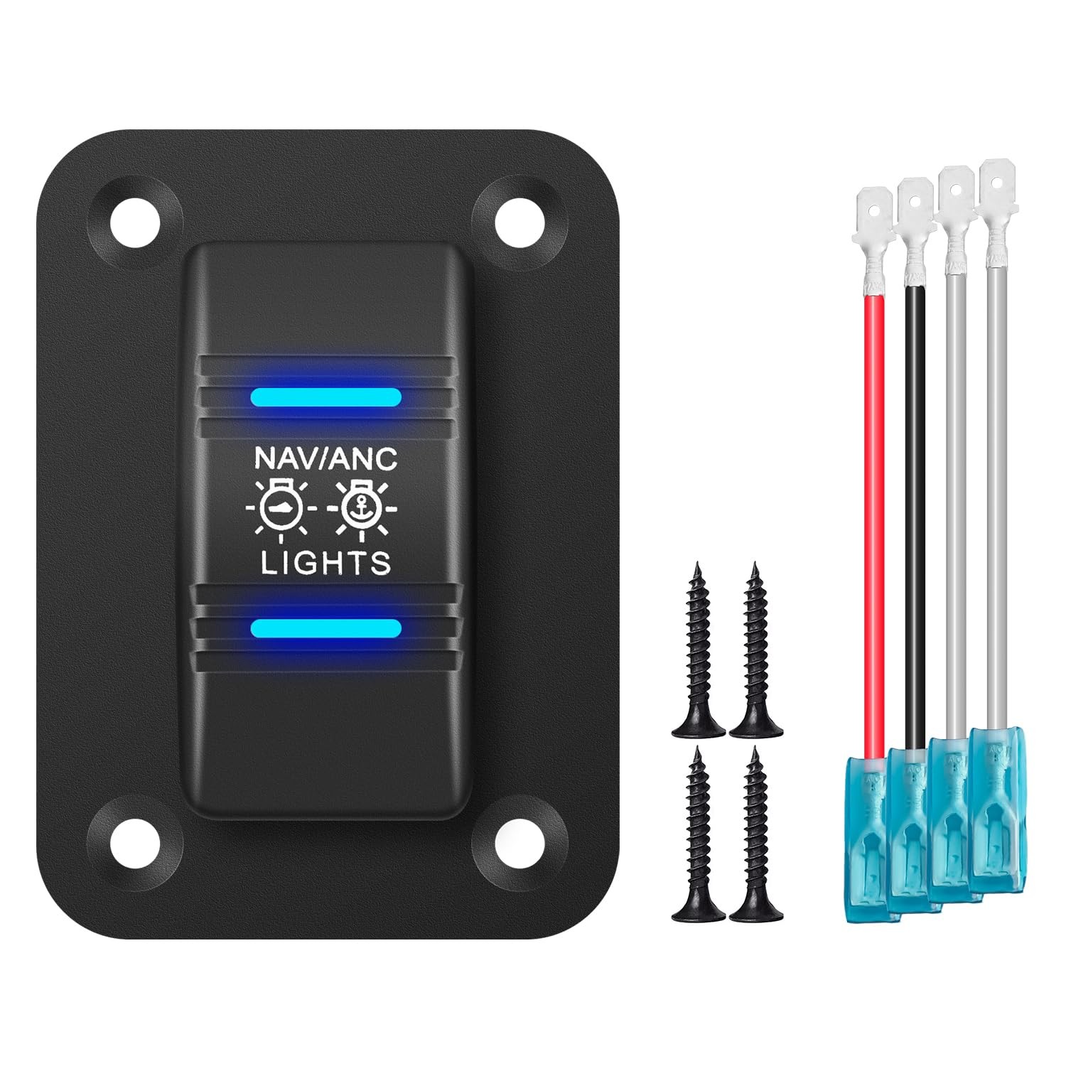 FXC 3 Way NAV/ANC Navigation Anchor Lights Rocker Switch Waterproof 12V ...