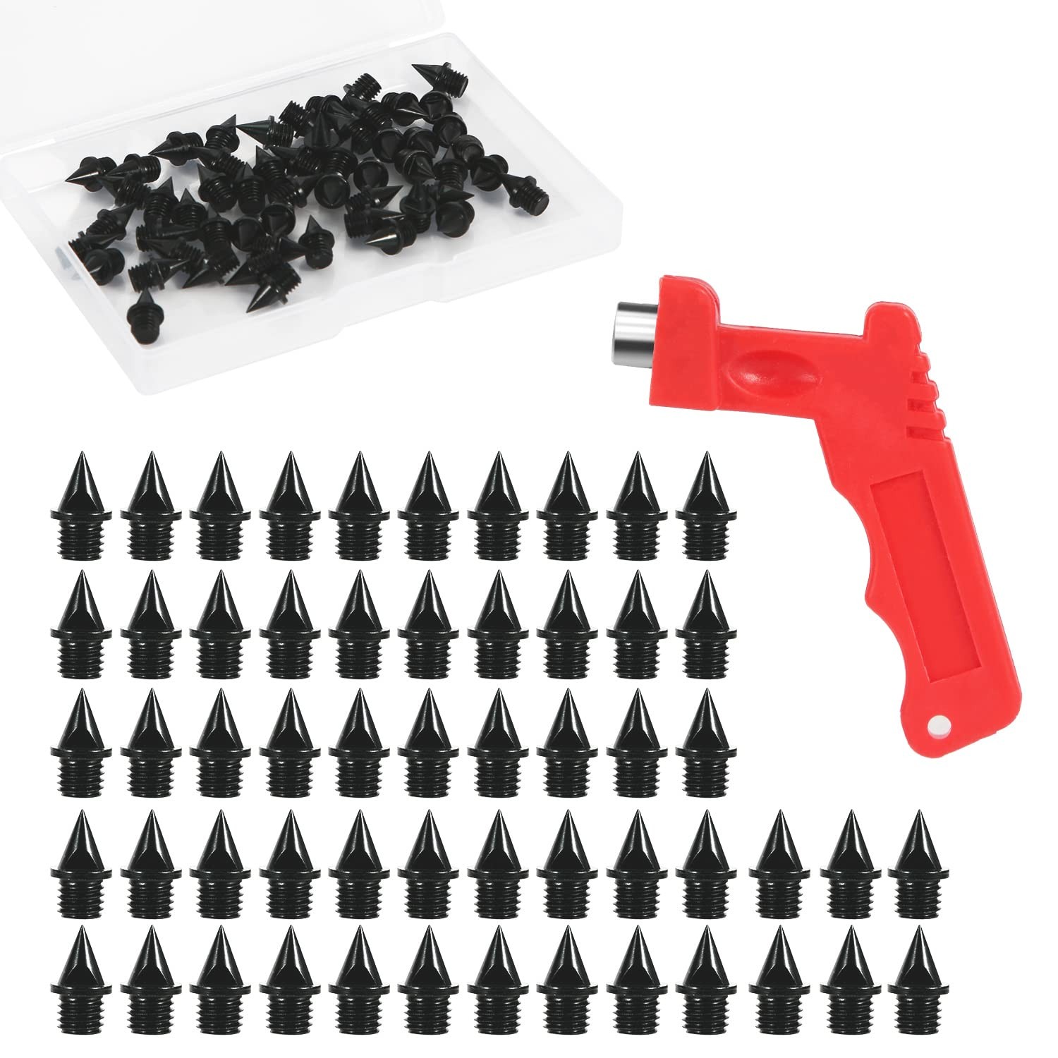 LUTER 56PCS 1/4inch Carbon Steel Track Spikes, Lighter Weight ...