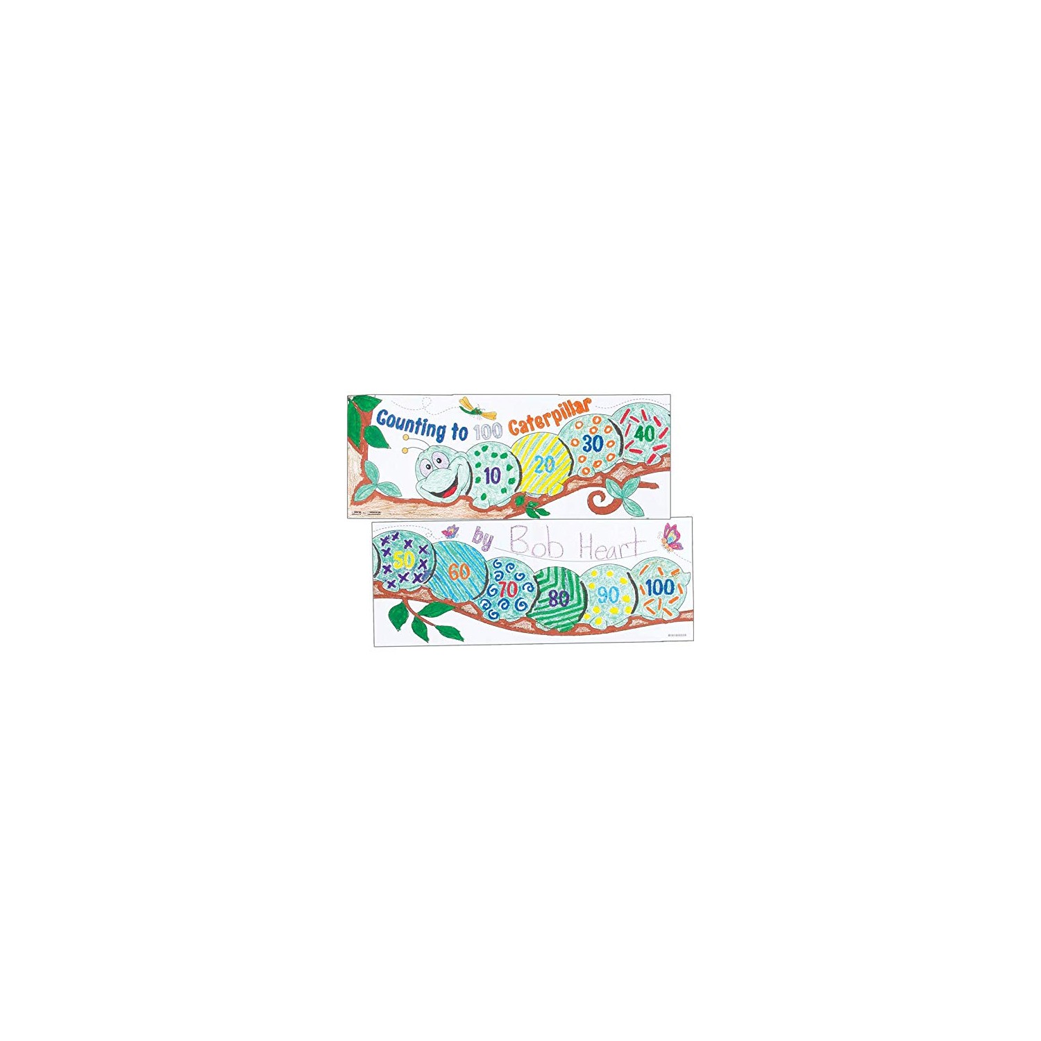 Really Good Stuff 100th Day of School Decorate Posters- 24 Pack- Count ...