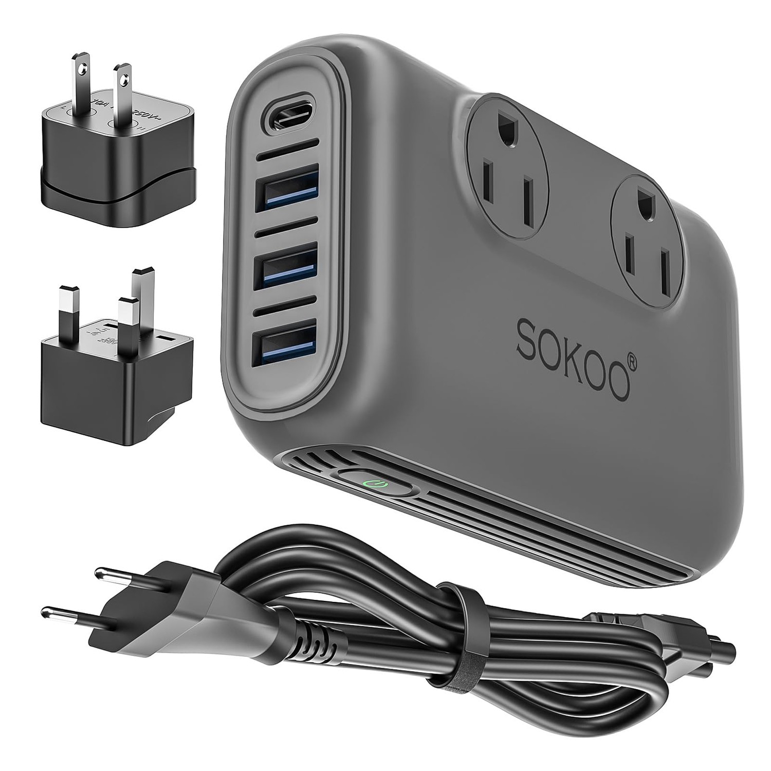 SOKOO 220v to 110v Voltage Converter, International Universal Travel ...