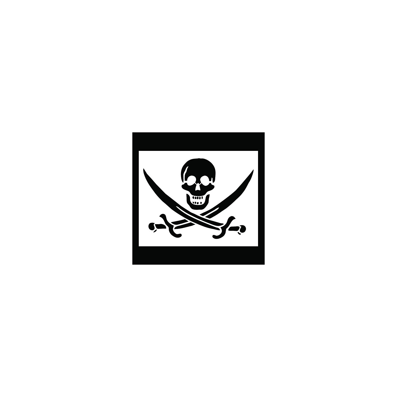 Auto Vynamics - STENCIL-JOLLYROGER01-10 - Detailed Pirate Jolly Roger ...