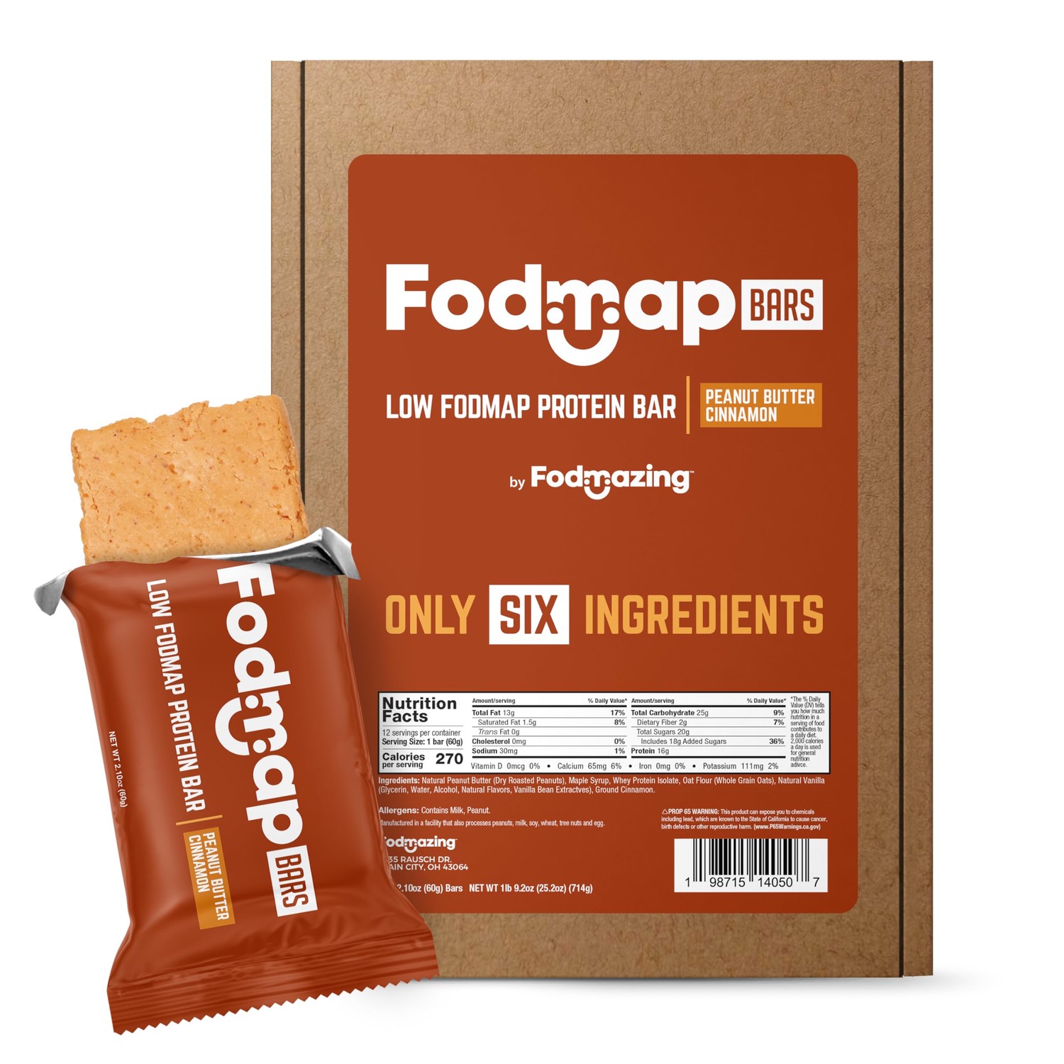 Fodmazing Fodmap Bars, Low Fodmap Protein Bar, Made with Six Simple ...