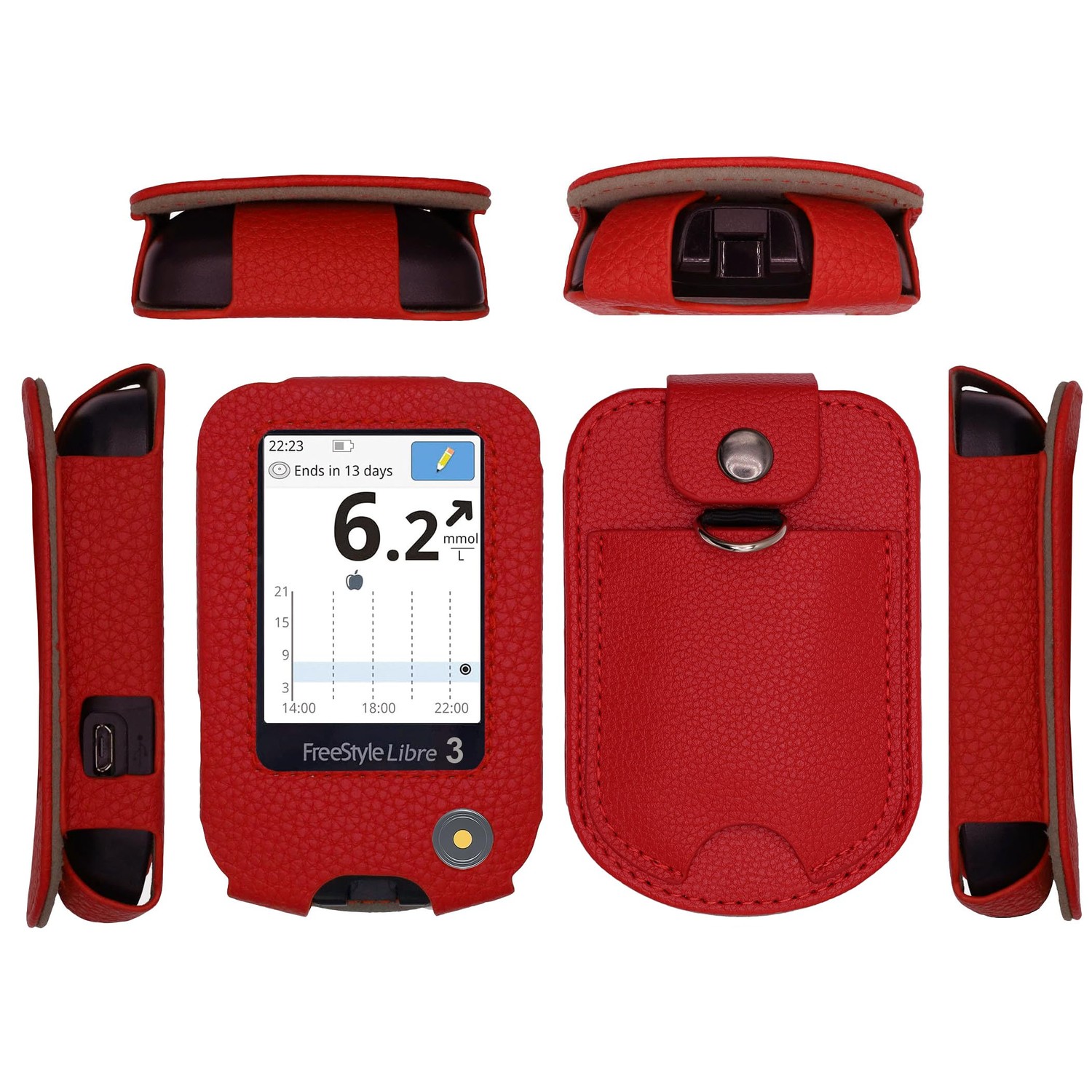 Fitted Leather Case W/Screen Protector & Pocket (Lanyard Included) for ...