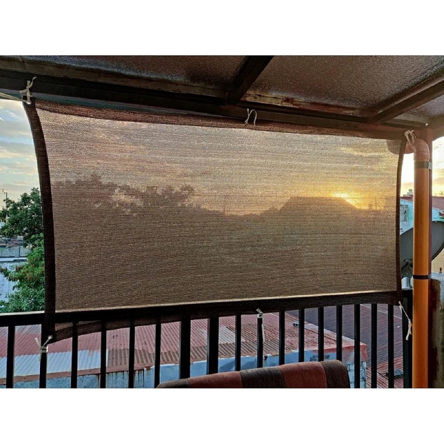 Abrotain Fence Privacy Screen Balcony Sun Shade Cloth 3'x9' 80% Shade ...