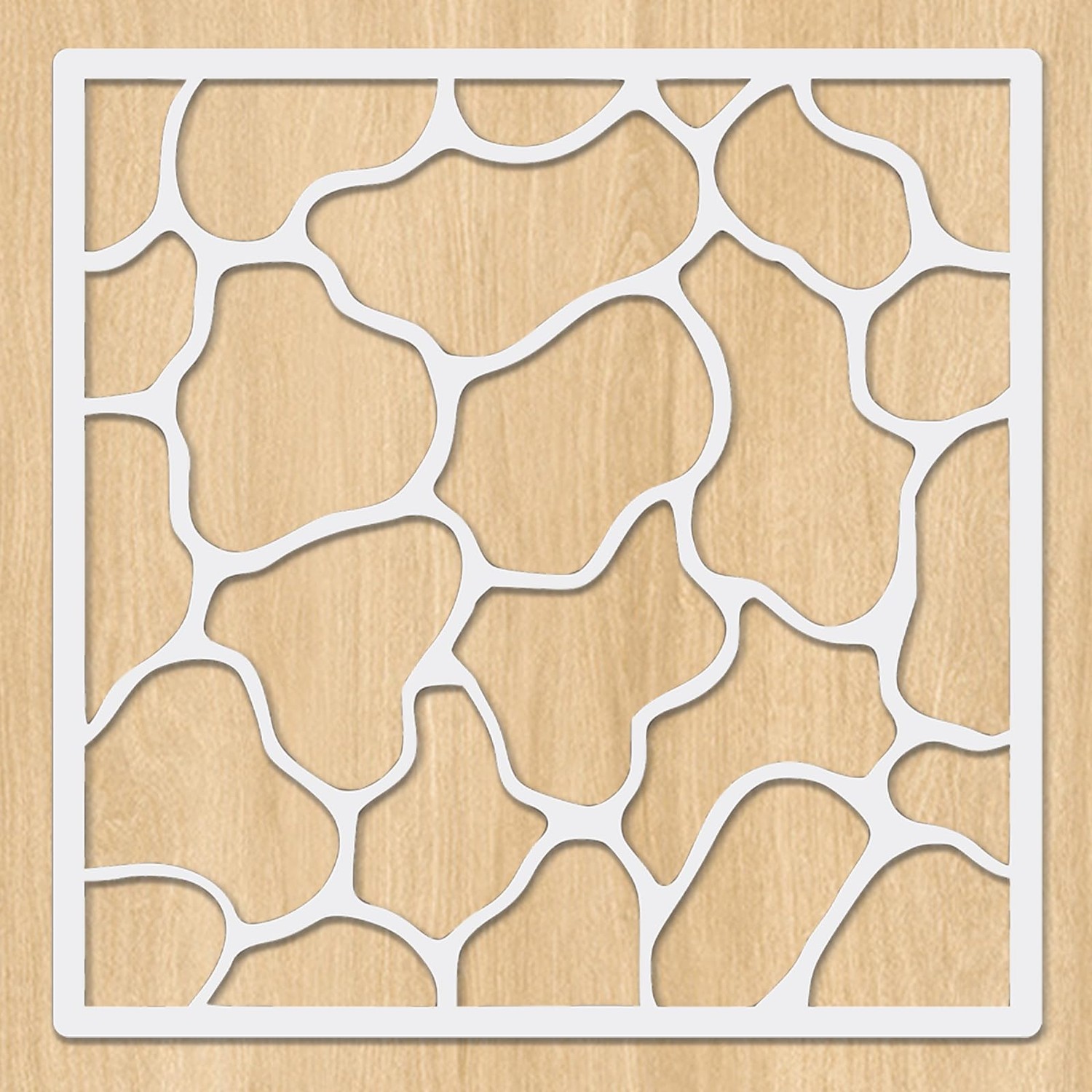 2PCS 12 x 12 Inch Large Stone Pattern Stencils for Painting Concrete ...