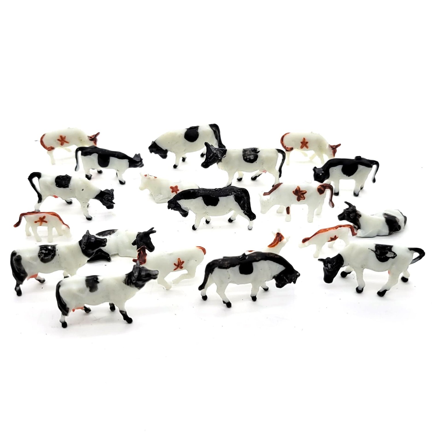 House Life 20pcs 1:87 Scale HO Gauge Model Railway Mixed Farm Animals ...