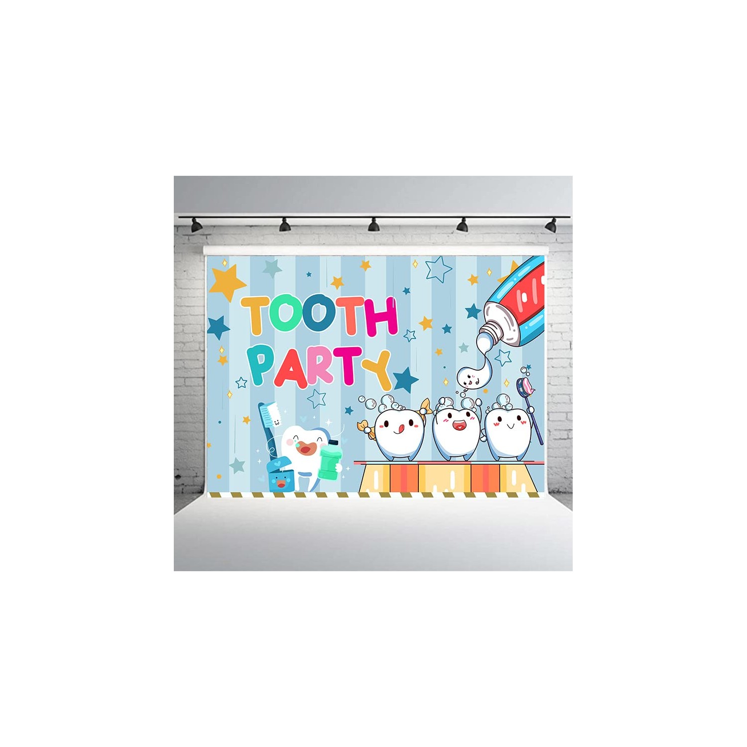 PHMOJEN Tooth Party Backdrop for Kids, Vinyl 7x5ft The First Tooth ...