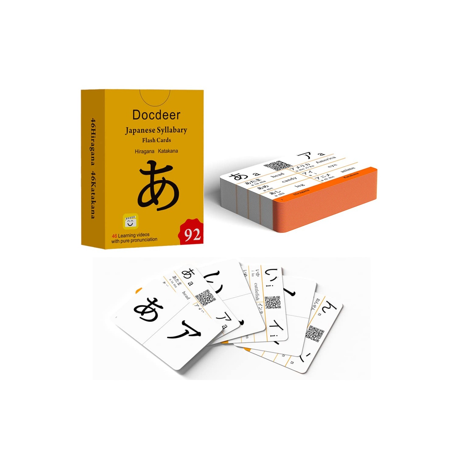 Hiragana and Katakana Syllabary Alphabet Japanese Flash Cards for ...