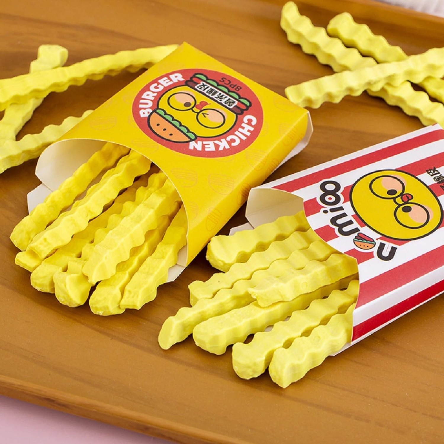 2Box French Fries Chips Eraser Pencil Erasers Cute Fun Novelty Food ...