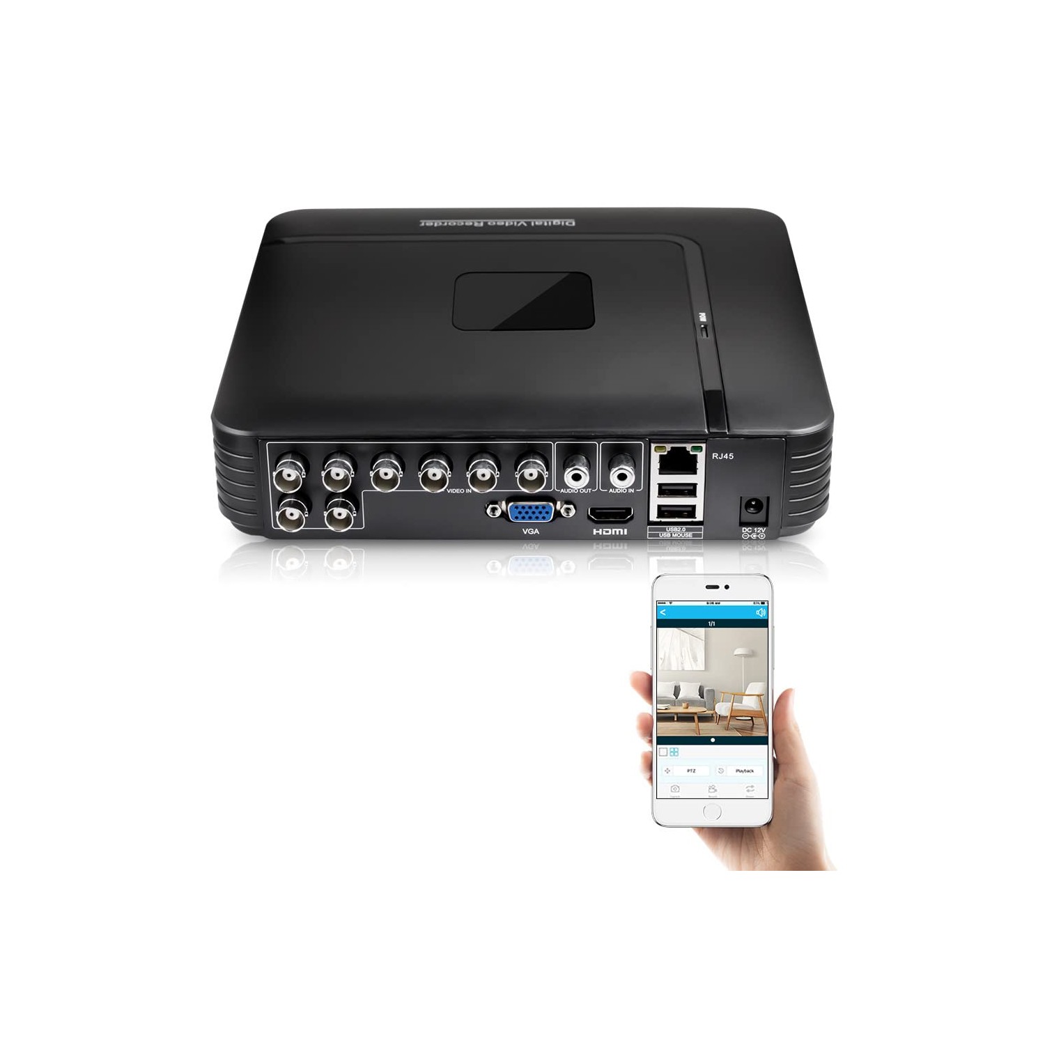 1080P 8CH Surveillance DVR Recorder H.264+ Standalone 5-in-1 CCTV ...