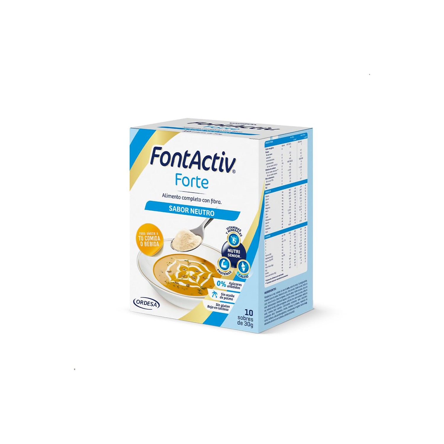 FontActiv Forte Neutral Flavor - Nutritional Supplement with Fiber for ...