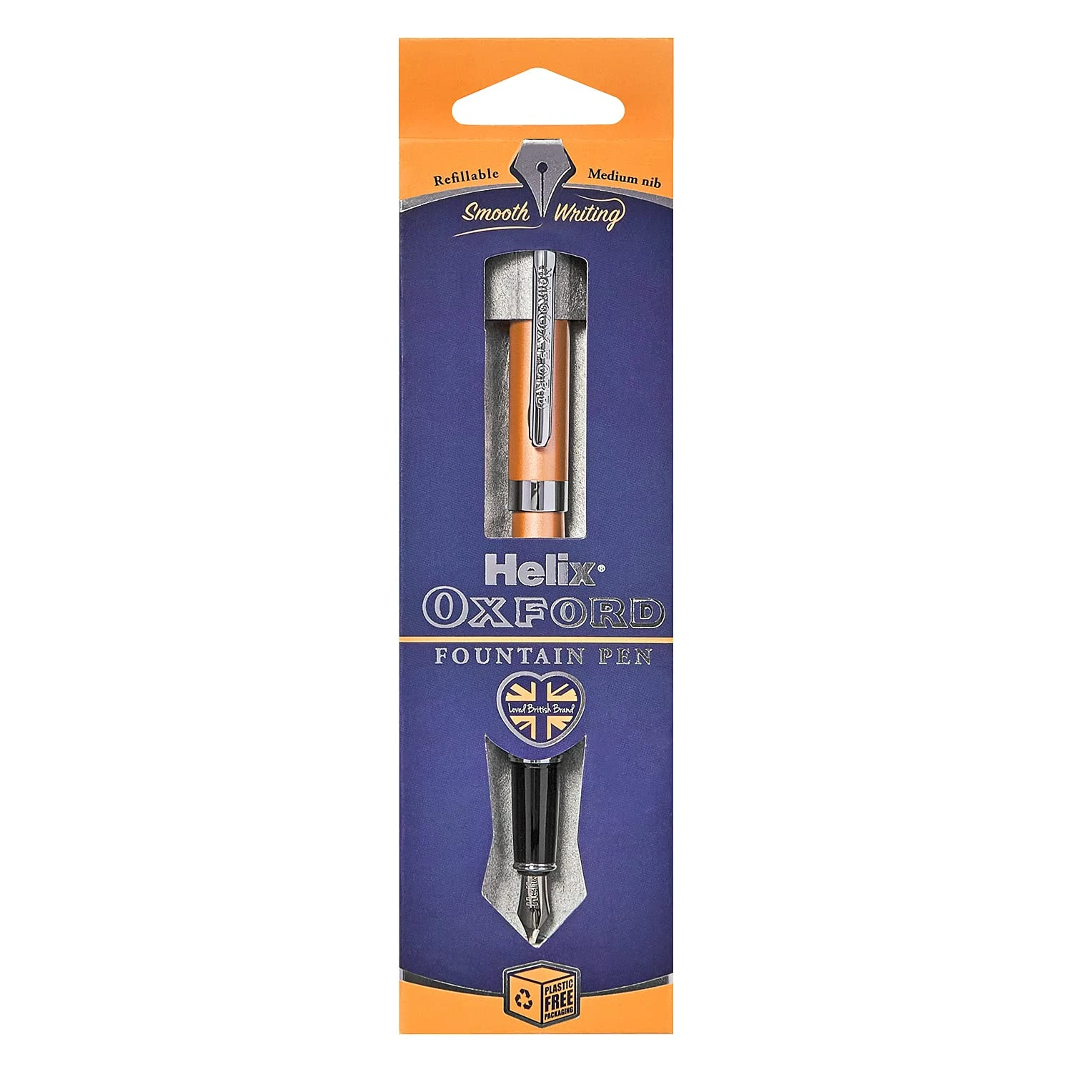 Helix Oxford Premium Fountain Pen (Rose Gold) with Plastic Free ...