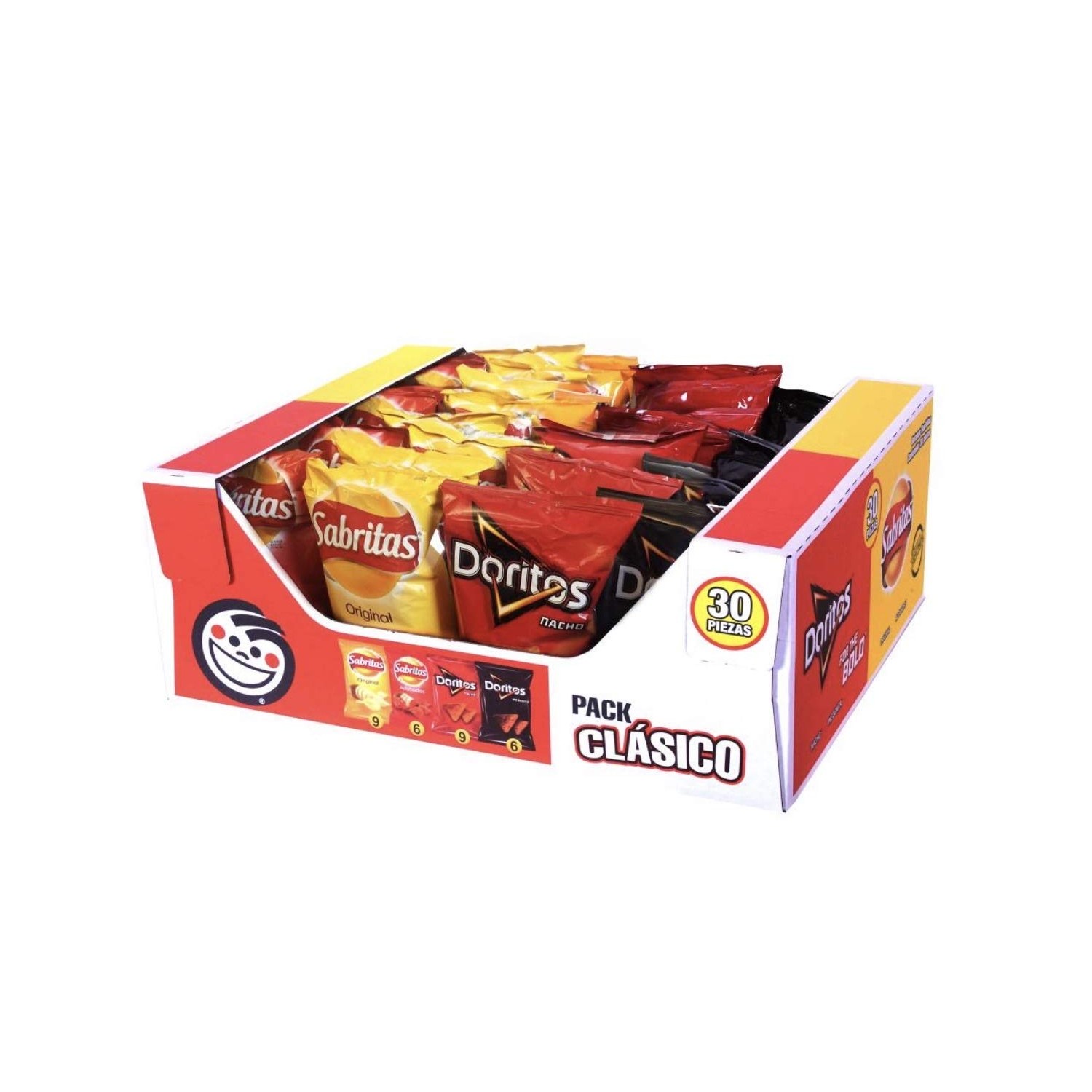 Sabritas - SABRITAS SURTIDO PACK CLASICO DE 30 PZAS BOTANA PAPAS FRITAS ...