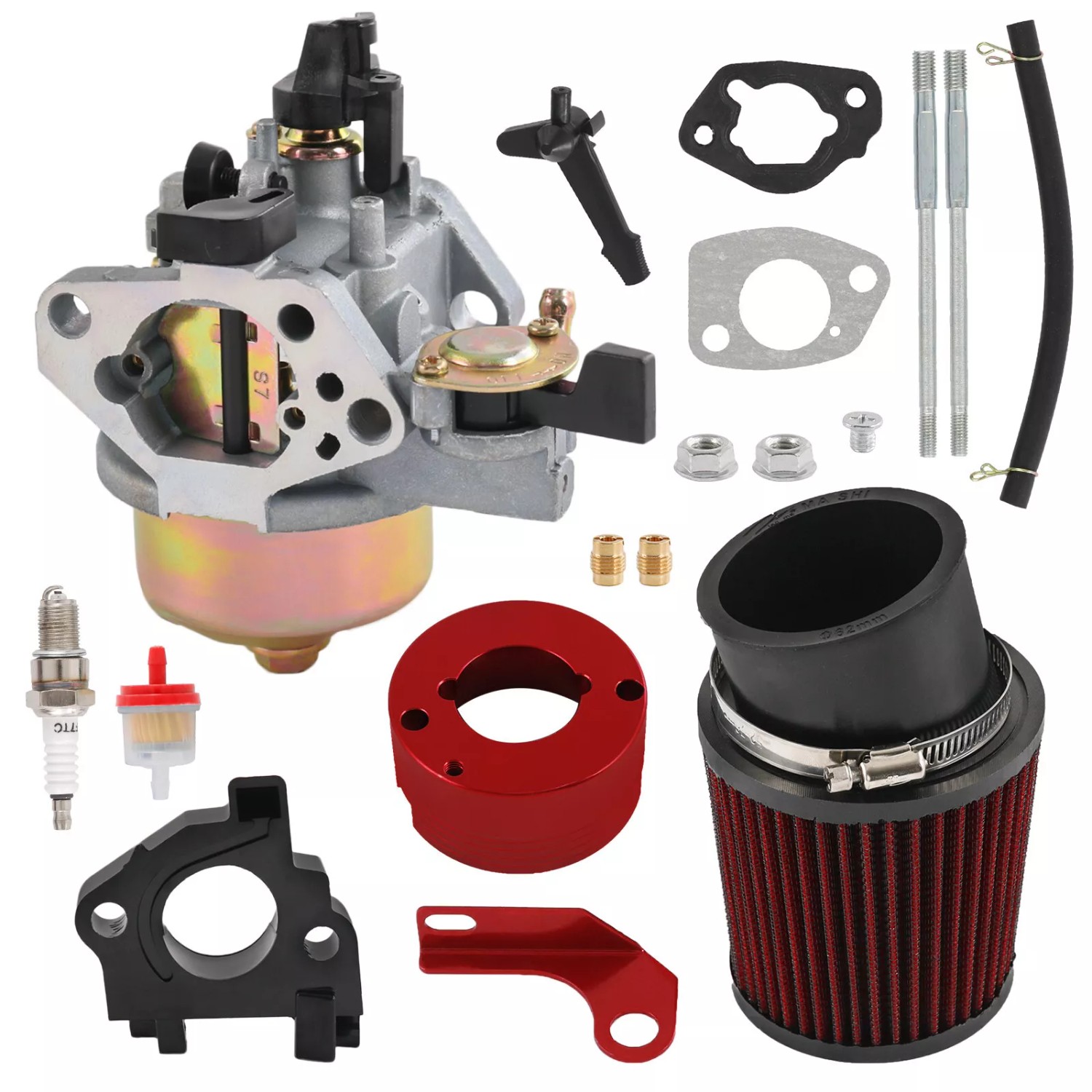 JDMSPEED Upgrade Air Filter Adapter Jet Kit Set For Predator 420CC ...