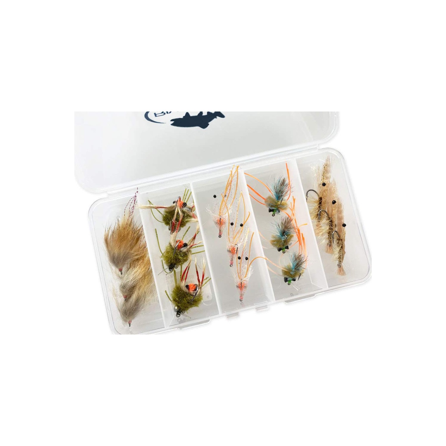 RiverBum Redfish Flies Assortment Kit with Fly Box, Crazy Charlie ...