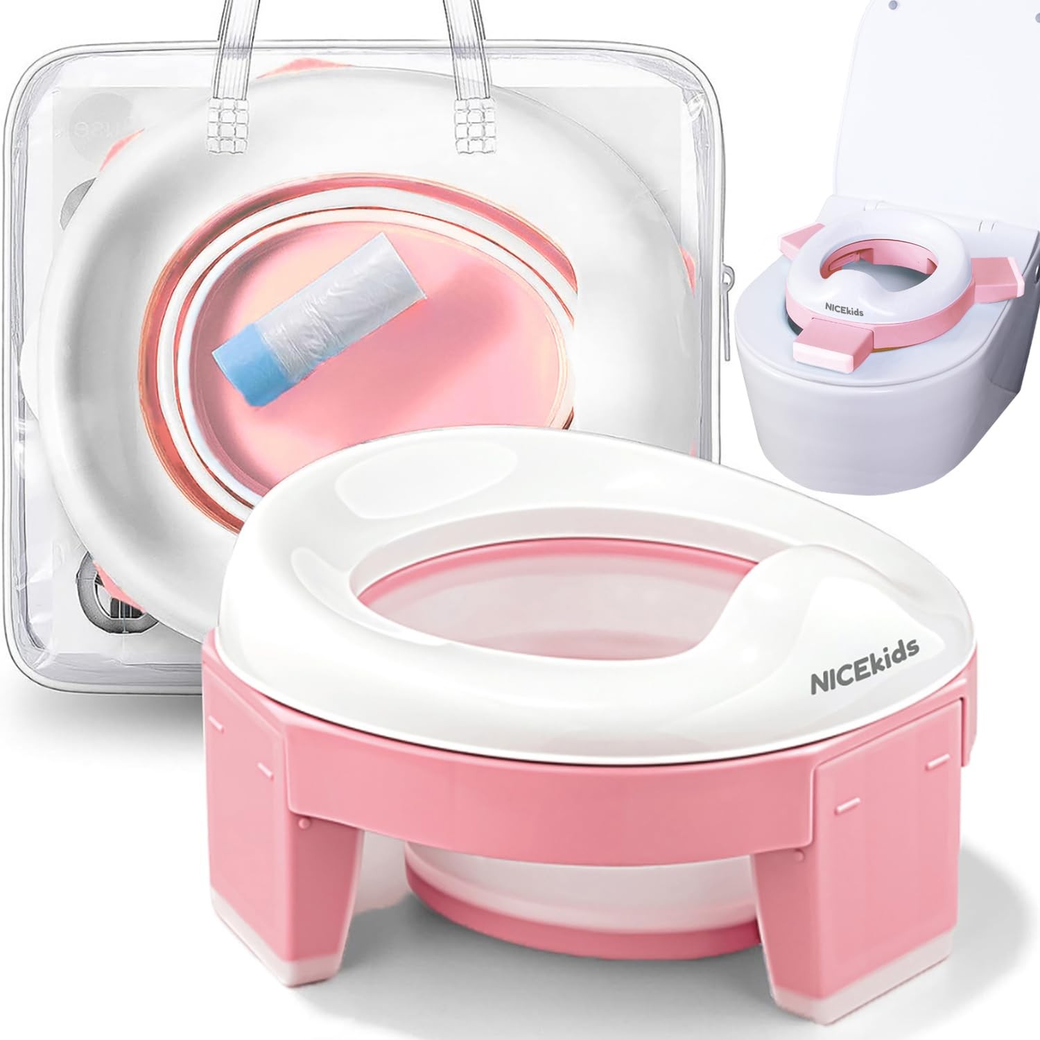 NICEkids 3 in 1 Non-Slip Potty | Potty Toilet Seat Toilet Seat Portable ...