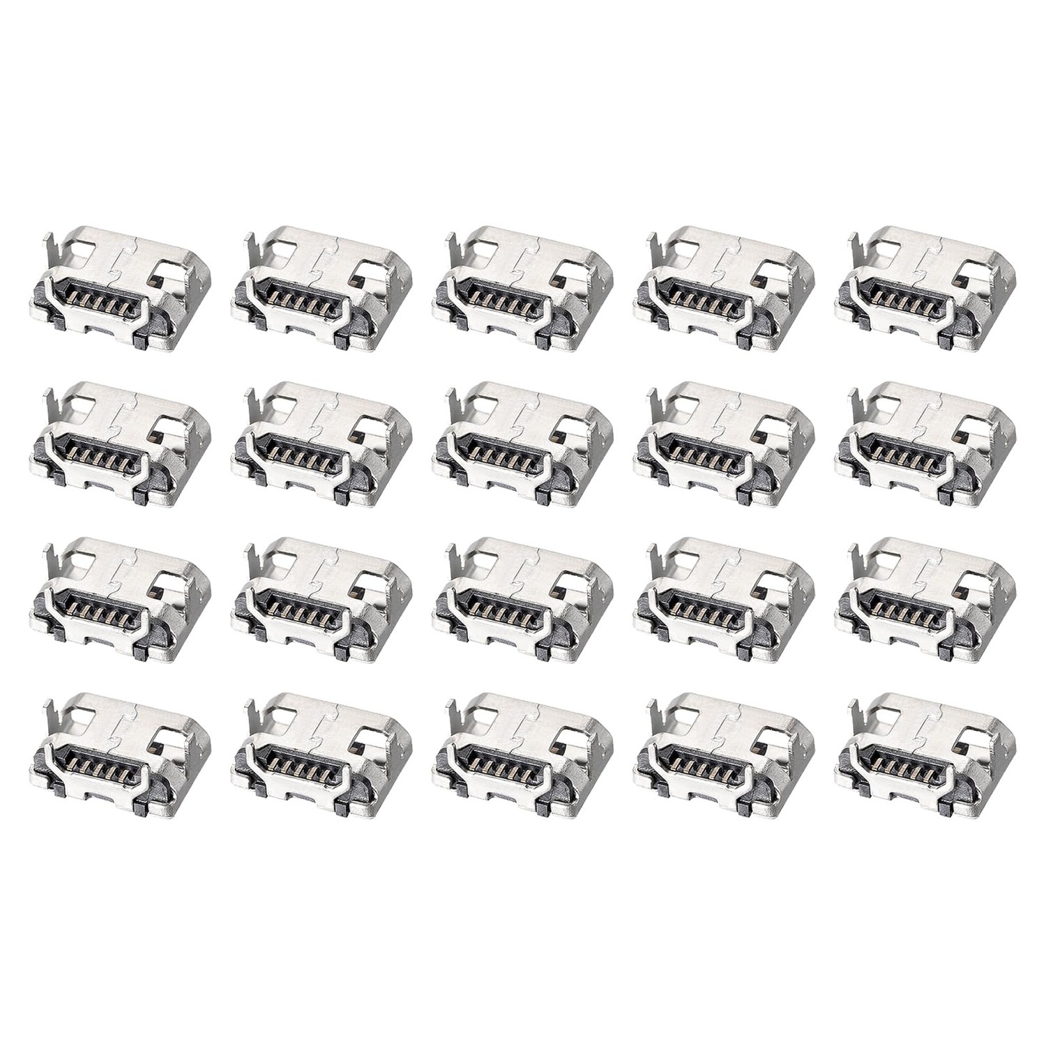 DMiotech 20pcs Micro USB Female Socket Connector 5 Pin Jack Sockets ...