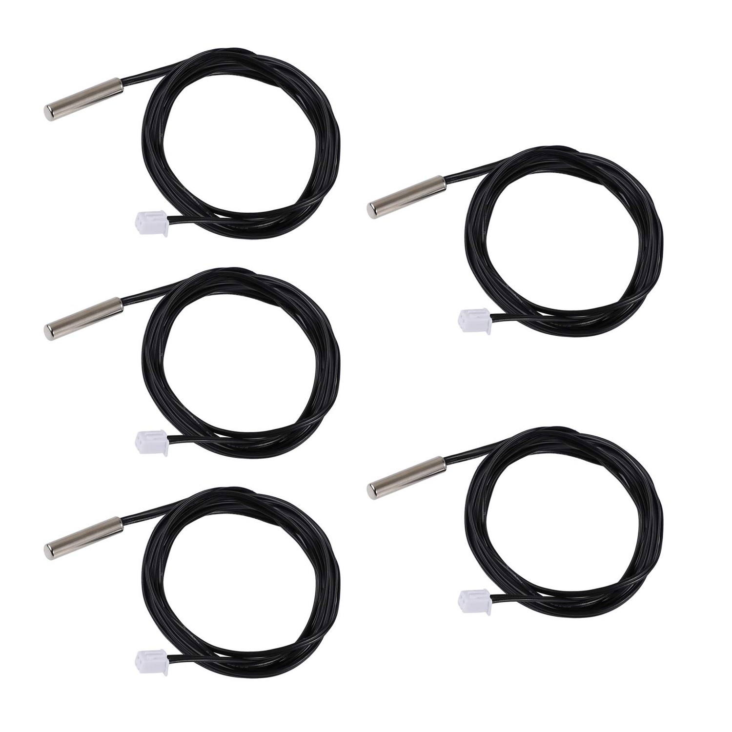 10K Temperature Sensor Probe, DROK 5pcs 1 Meter Waterproof Temp Sensor ...