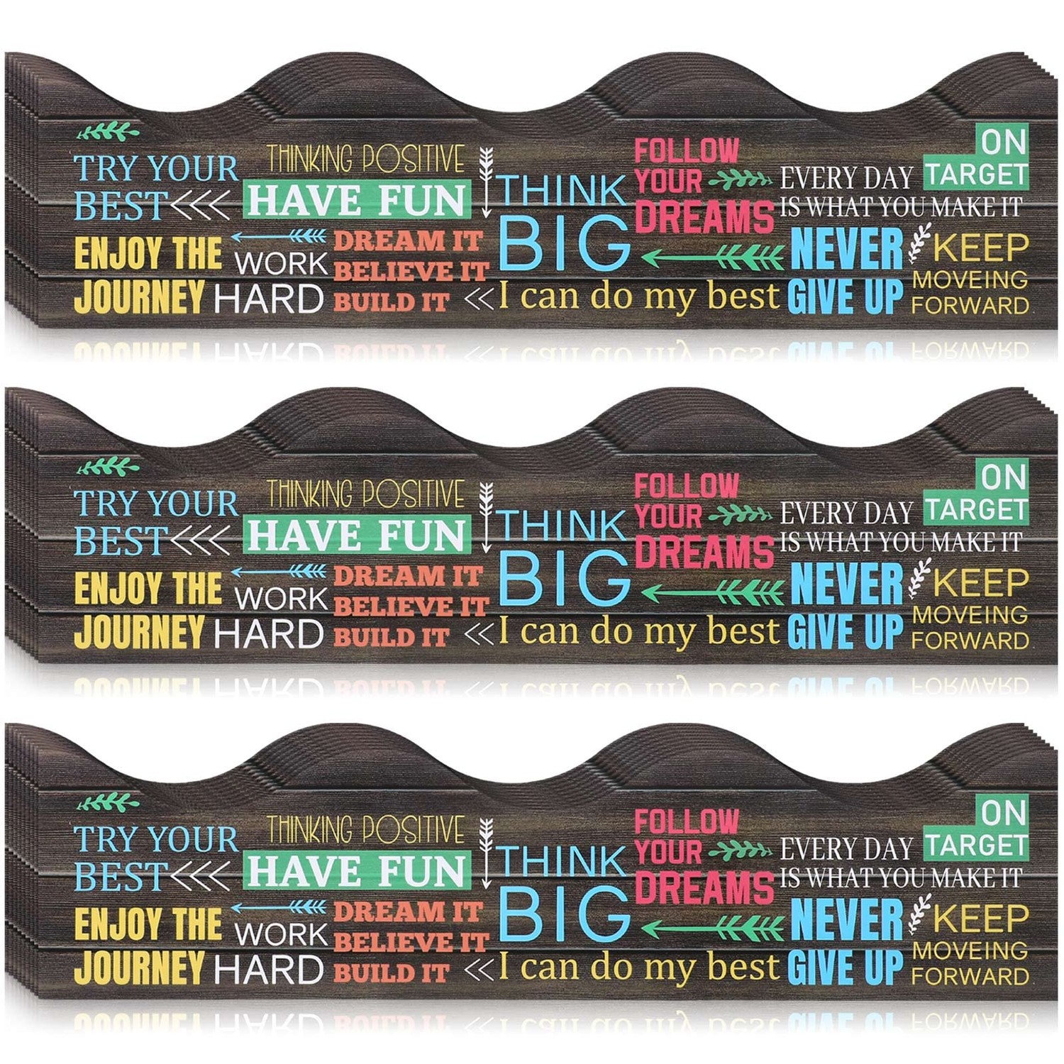 60 Pcs Farmhouse Inspirational Quotes Bulletin Board Border ...