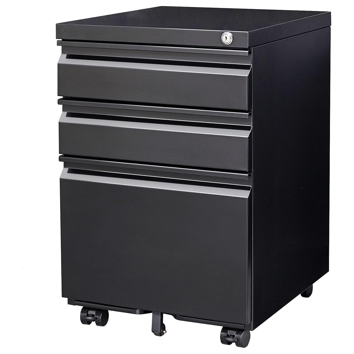 STRPRETTY BASIC 3 Drawer File Cabinet - Metal File Mobile Filing ...