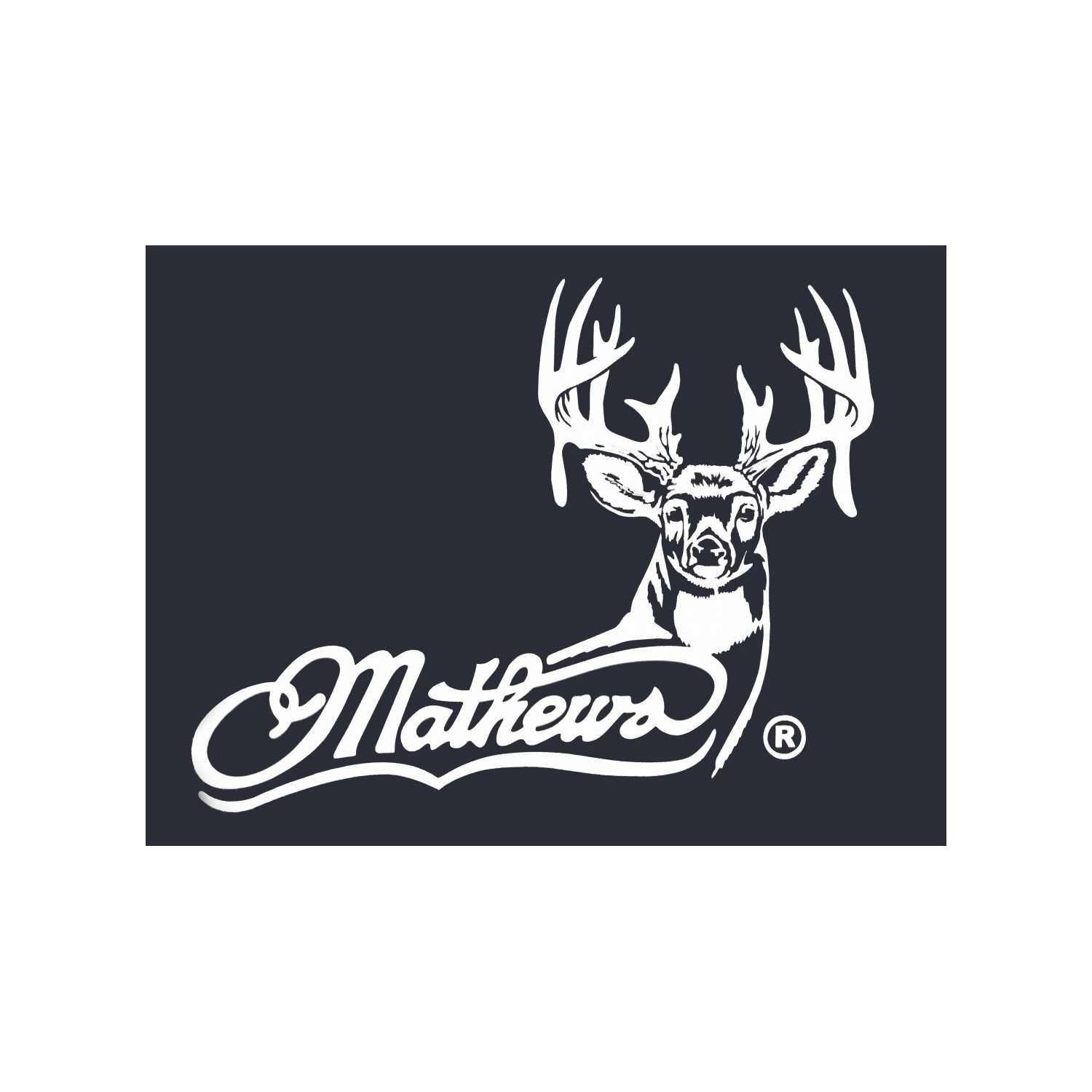 Mathews Archery Logo with Whitetail - White Hunting window decal ...