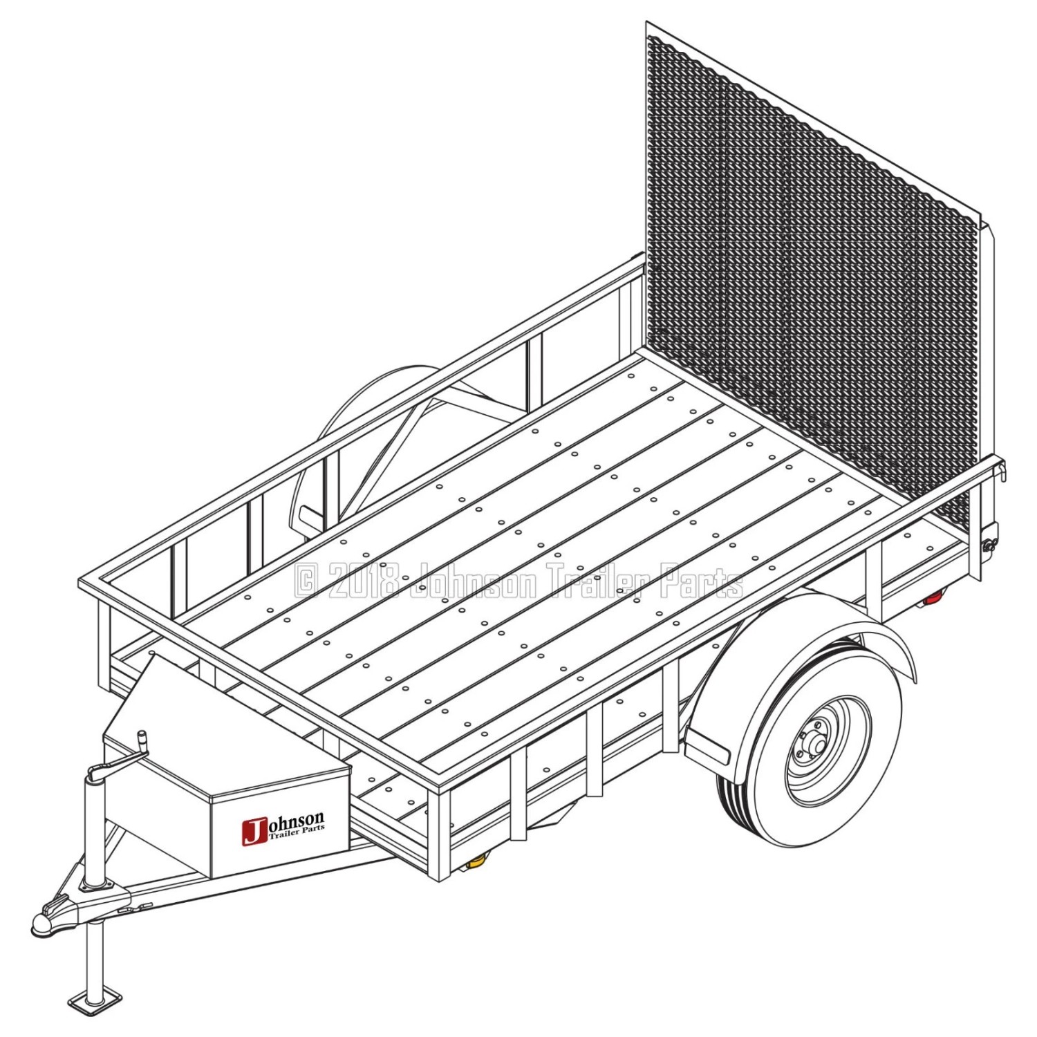 Johnson Trailer Parts 5′ x 8′ Utility Trailer Plans – 3,500 lb Capacity ...
