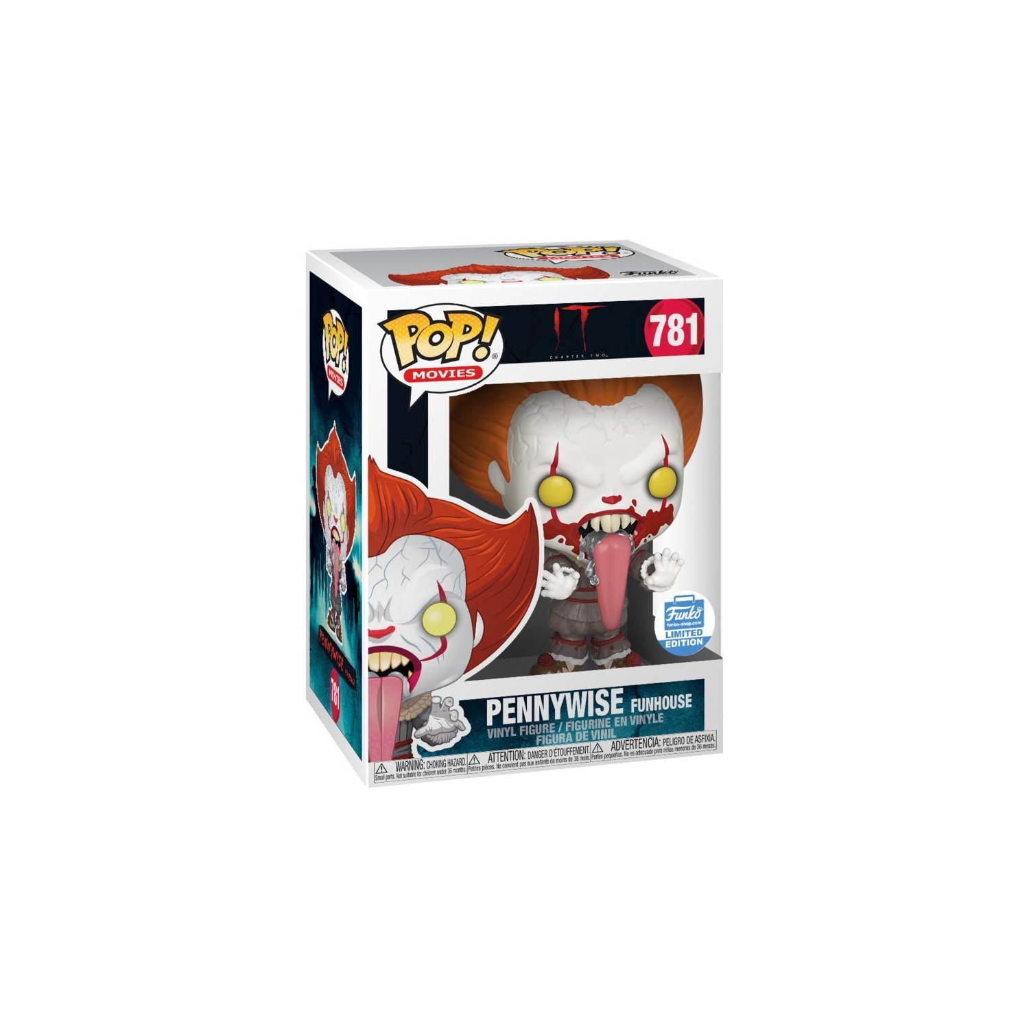 It Chapter Two POP! Movies Pennywise 781 Blood Splatter Funhouse Vinyl ...